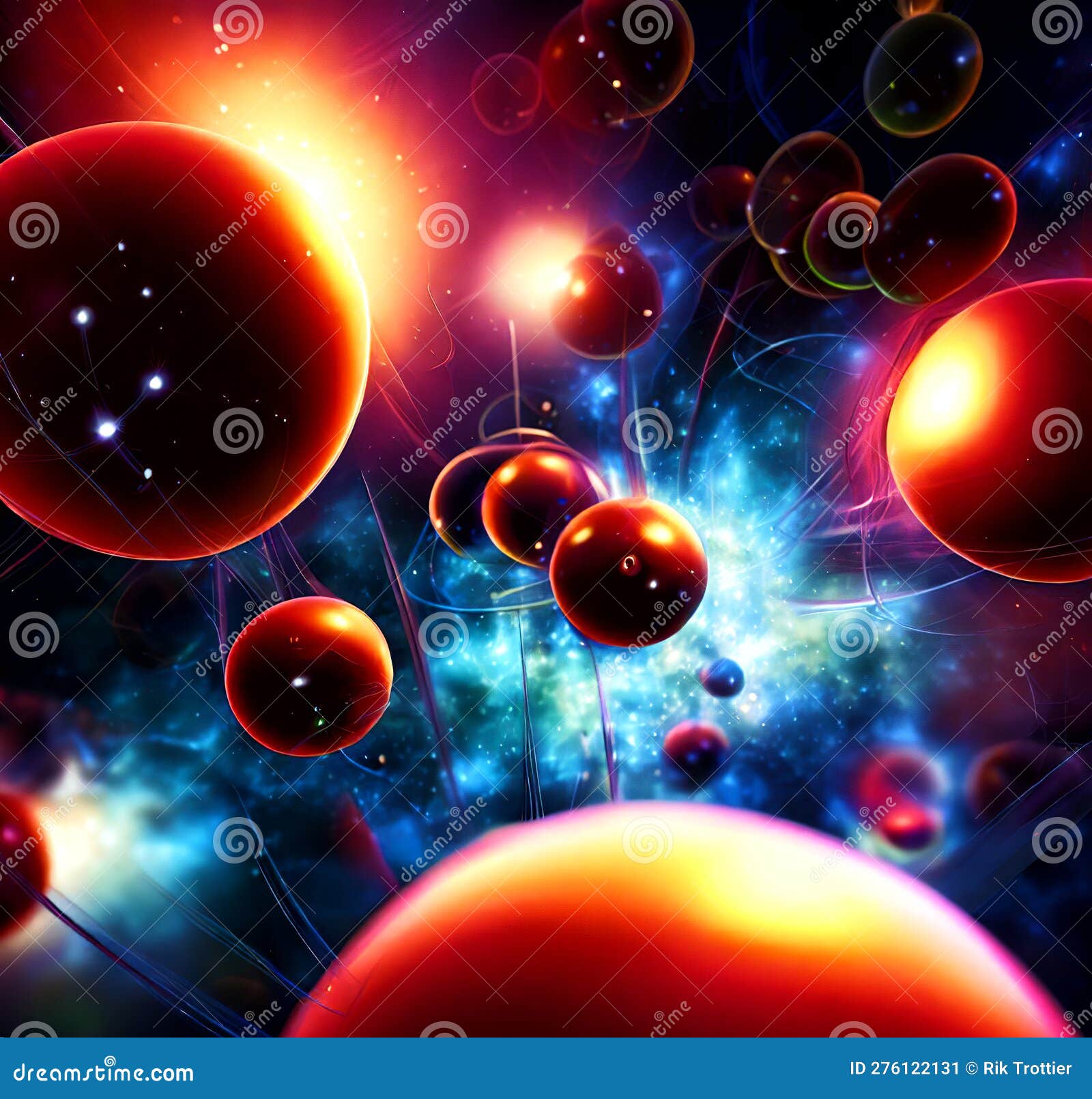Abstract quark concept stock illustration. Illustration of nuclei ...
