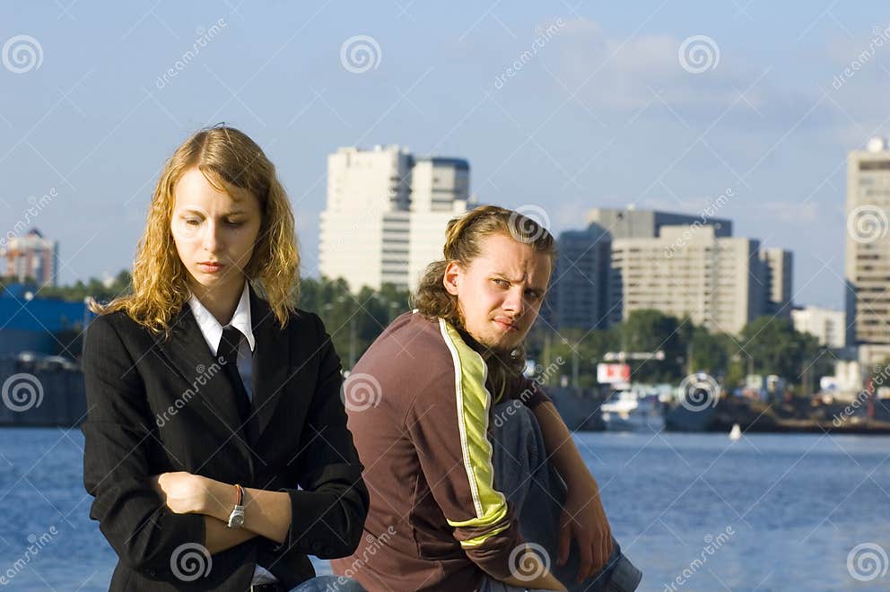 Quarrel stock photo. Image of girl, disagreement, beautiful - 1096282