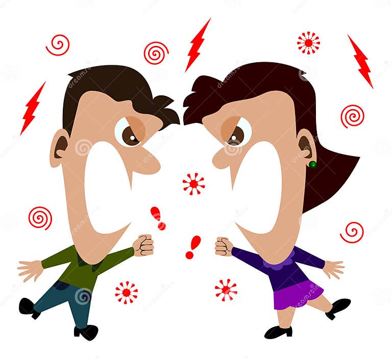 Quarrel stock illustration. Illustration of male, shout - 23973683