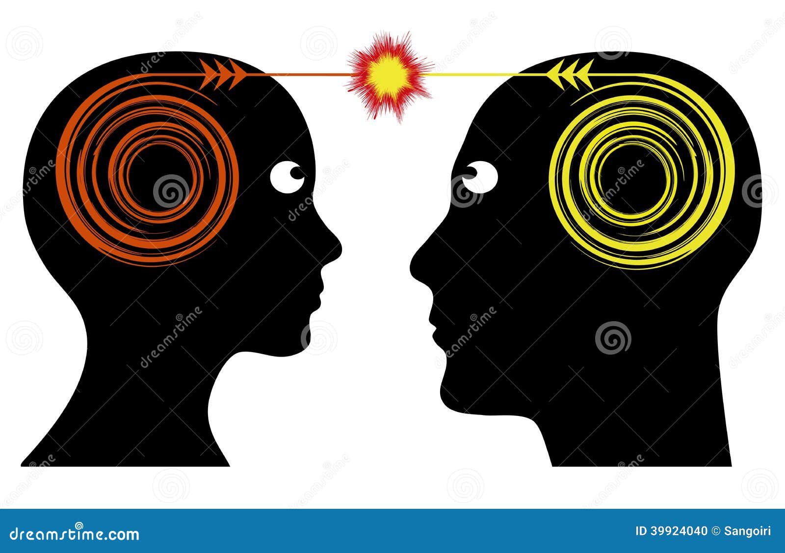 Quarrel Concept stock illustration. Illustration of position - 39924040