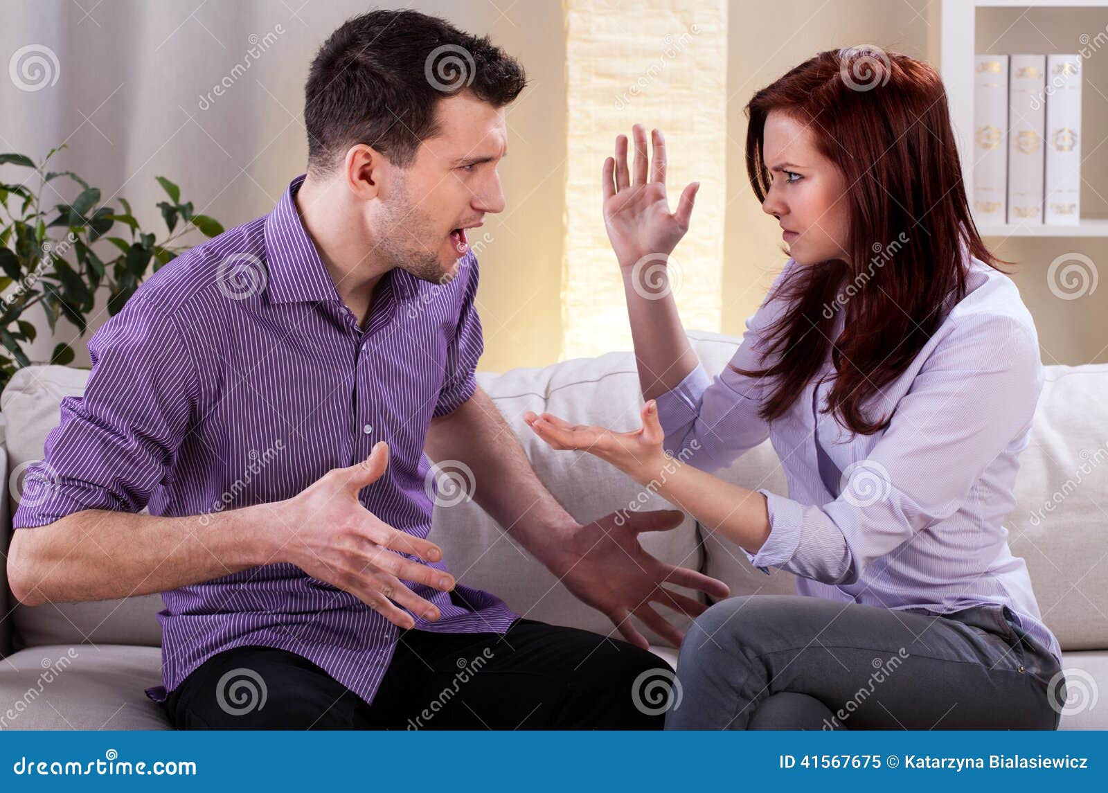 Quarrel between Girlfriend and Boyfriend Stock Image - Image of quarrel ...