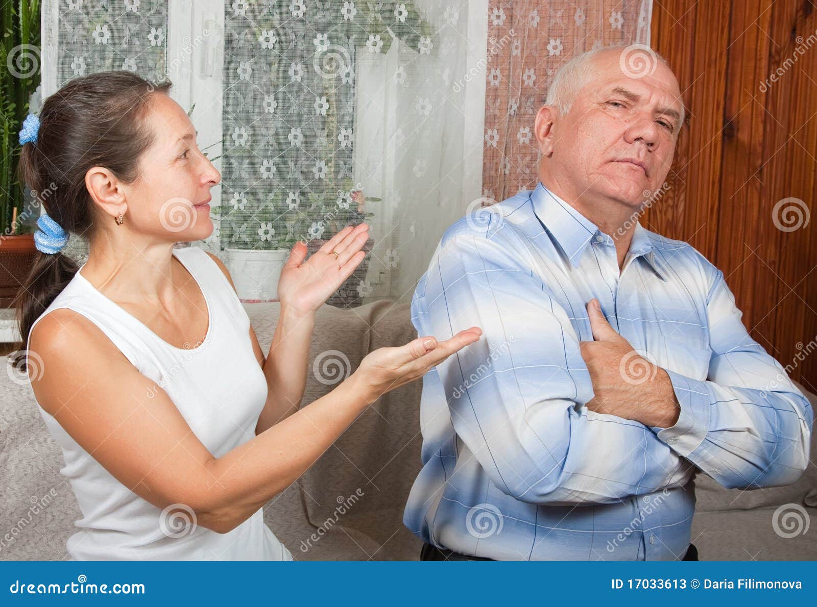 Quarrel at home. stock image. Image of expressing, husband - 17033613