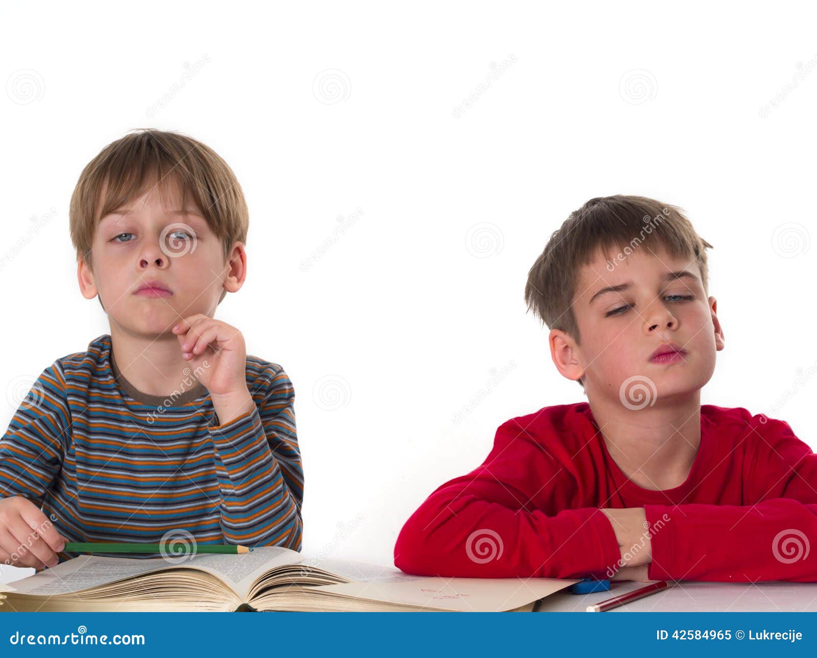 Quarrel during learning stock image. Image of indoors - 42584965