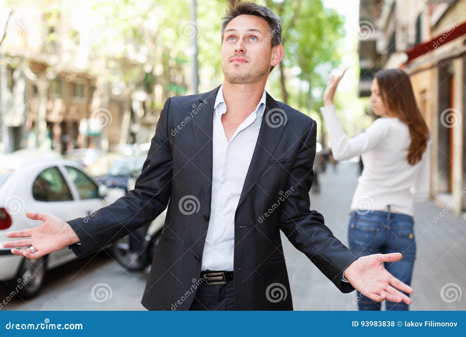 Quarrel between Loving Couple Stock Photo - Image of girlfriend ...