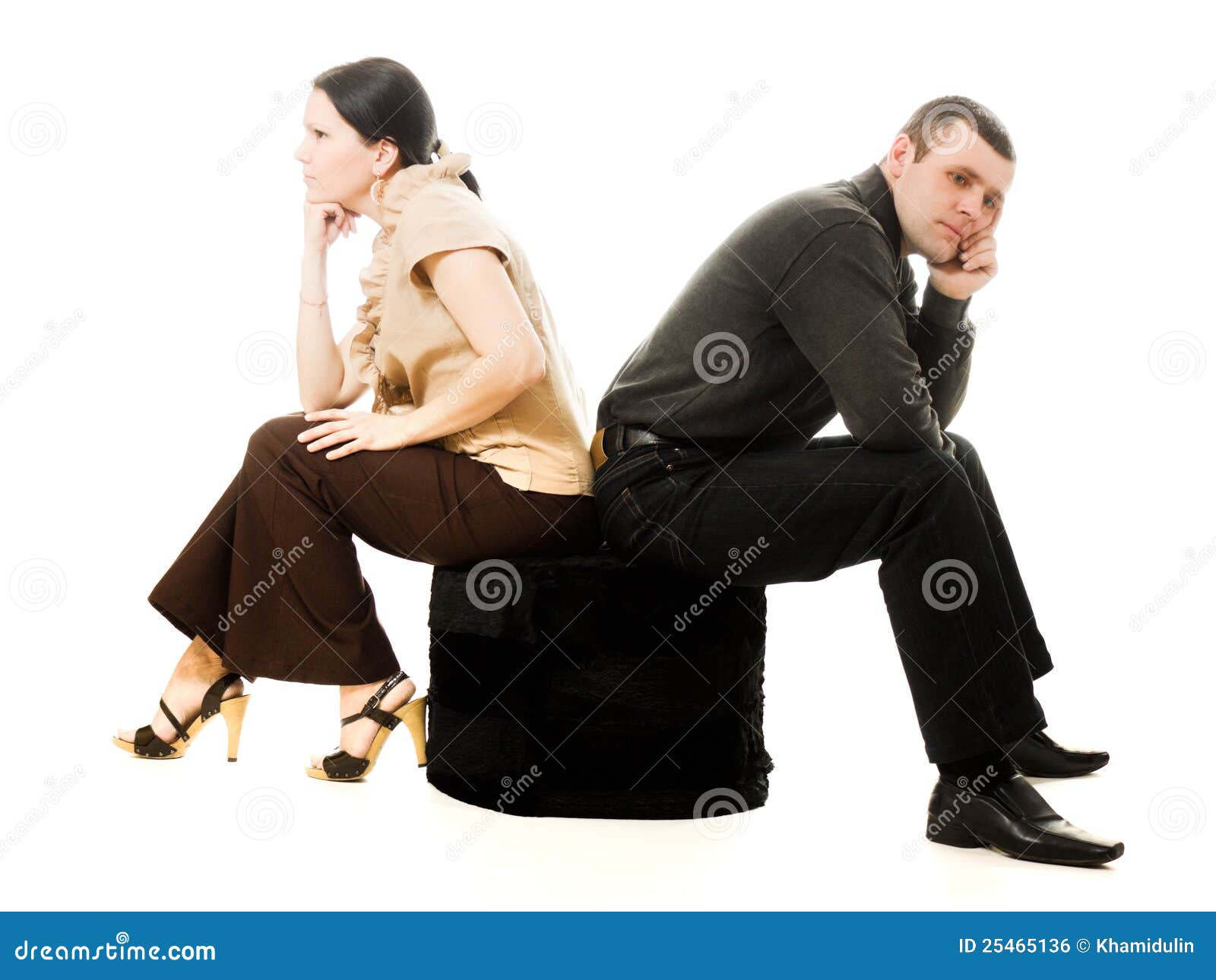 Quarrel between Men and Women Stock Photo - Image of headache, angry ...