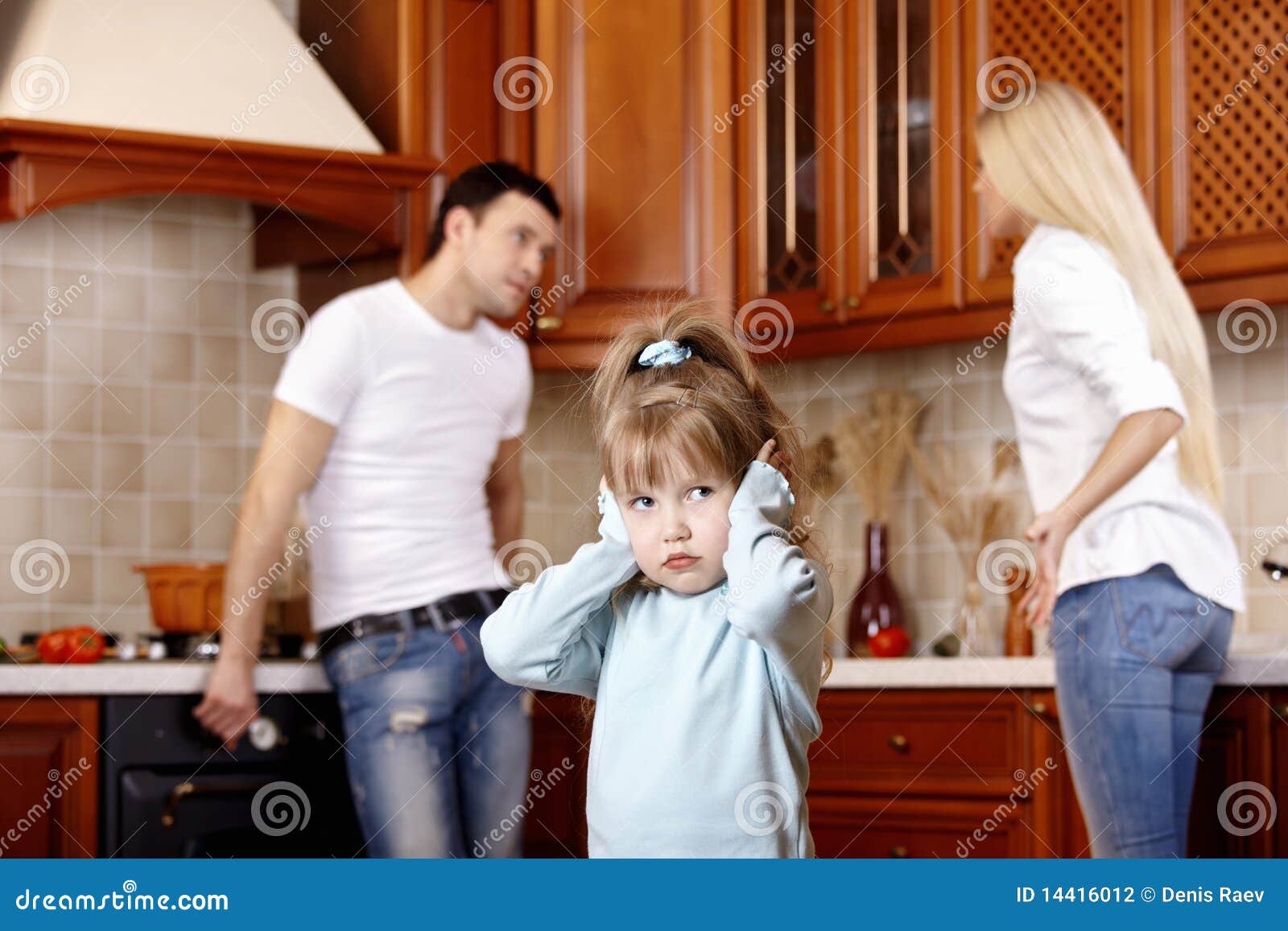 Quarrel of parents stock photo. Image of beautiful, indoor - 14416012