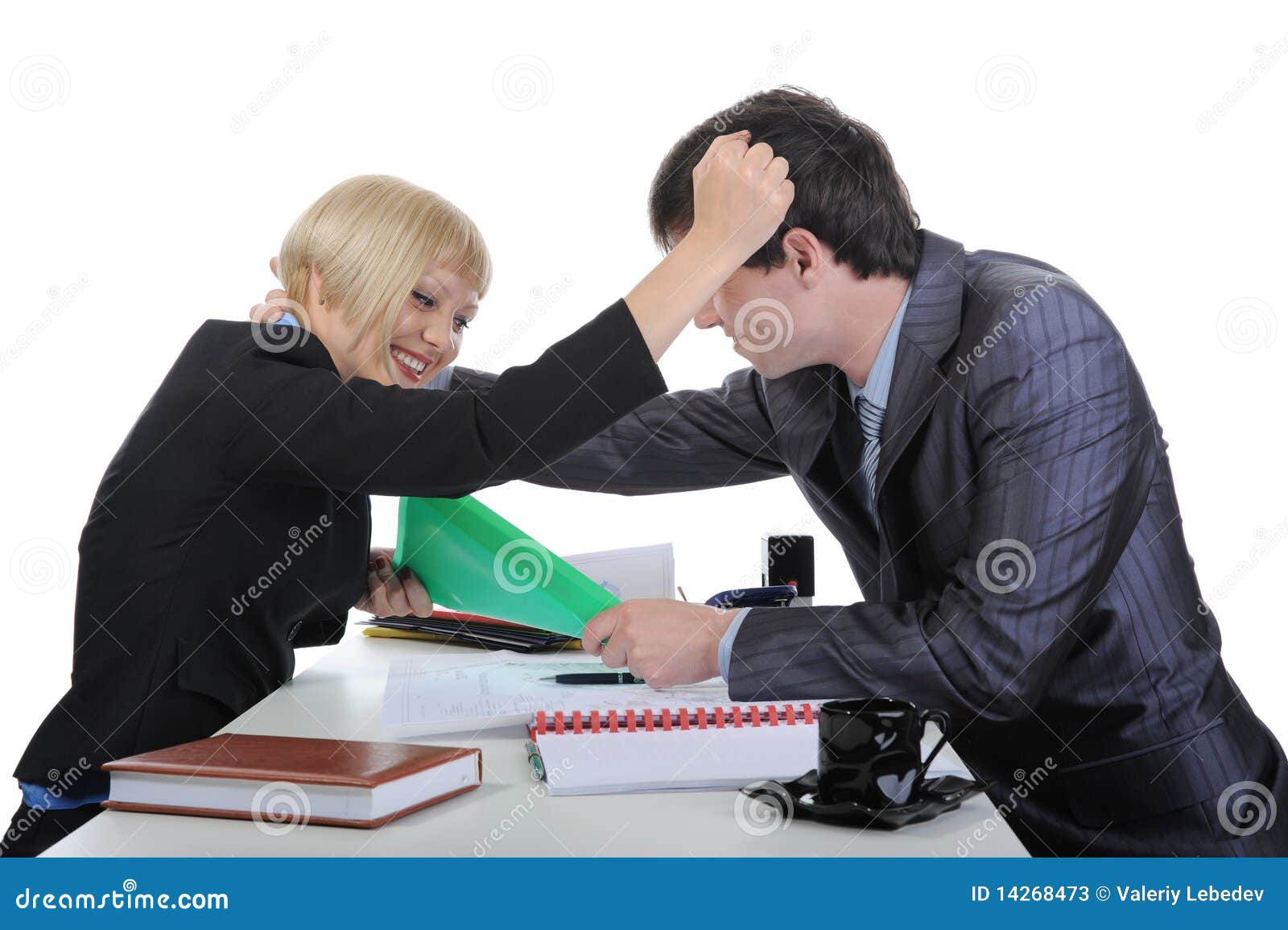 Quarrel of Two Business Partners. Stock Image - Image of businessman ...