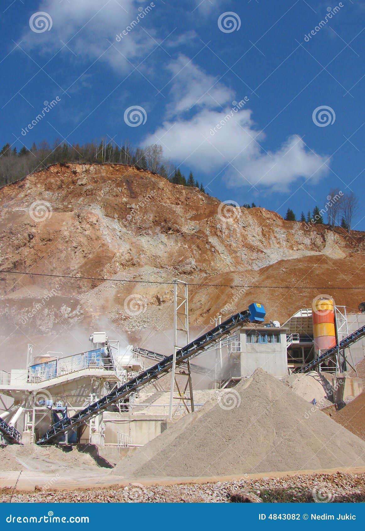 Quarry stock photo. Image of machine, pebble, industry - 4843082