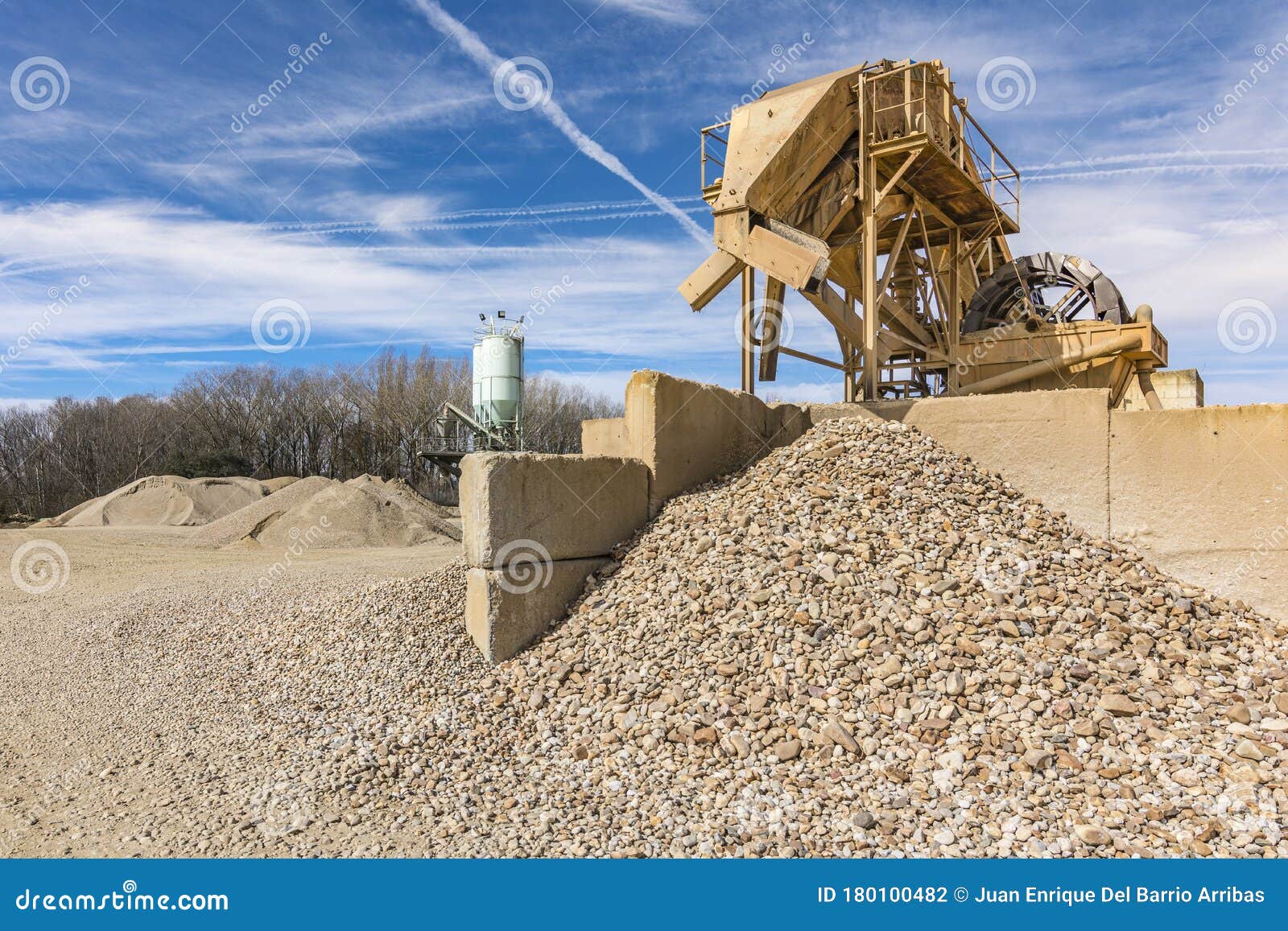 Quarry Aggregate with Heavy Duty Machinery Stock Photo - Image of power ...