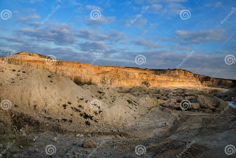 The Quarry on the Background of the Blue Sky Stock Photo - Image of ...