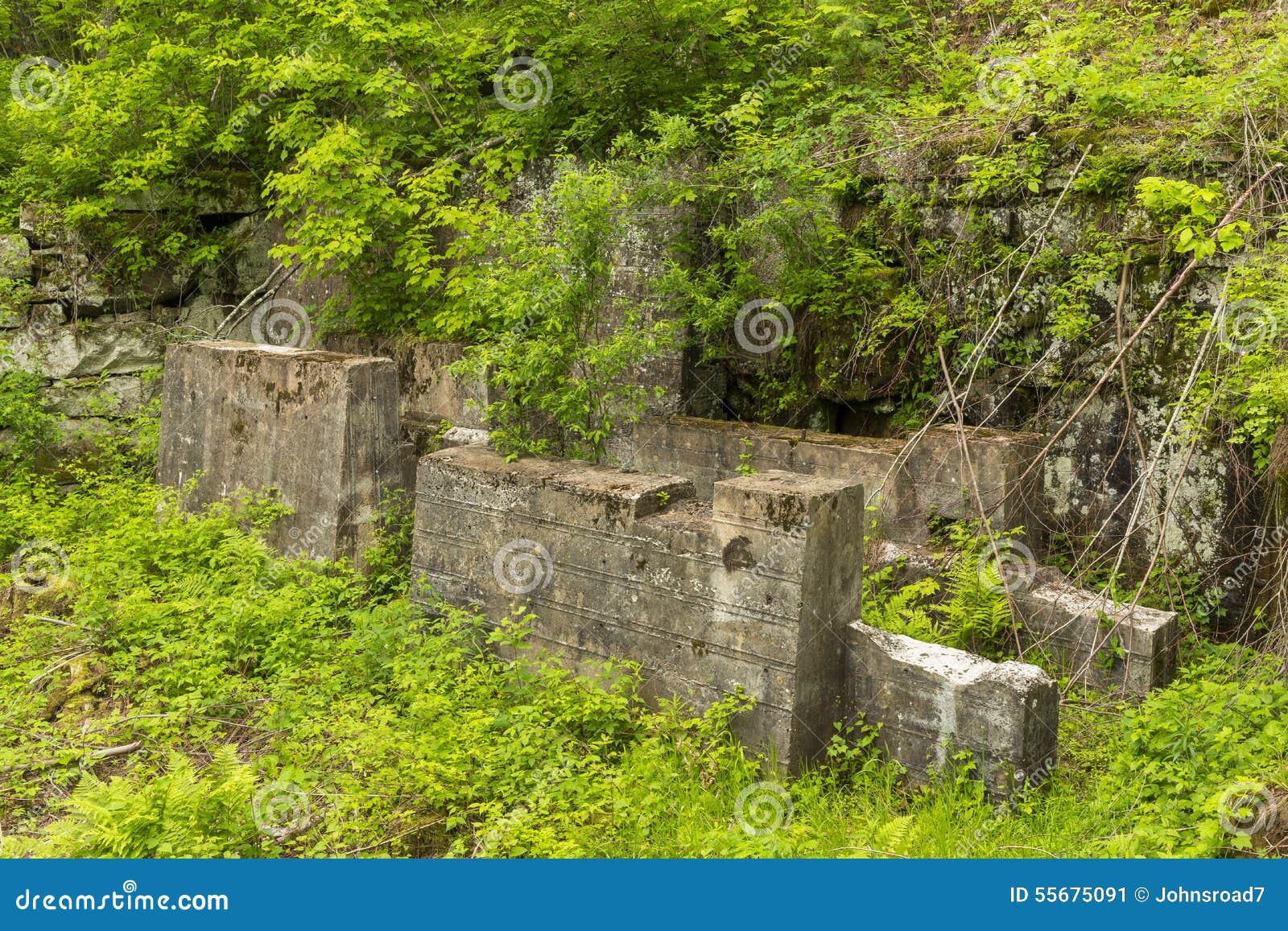Quarry Crusher Remains stock image. Image of landmark - 55675091