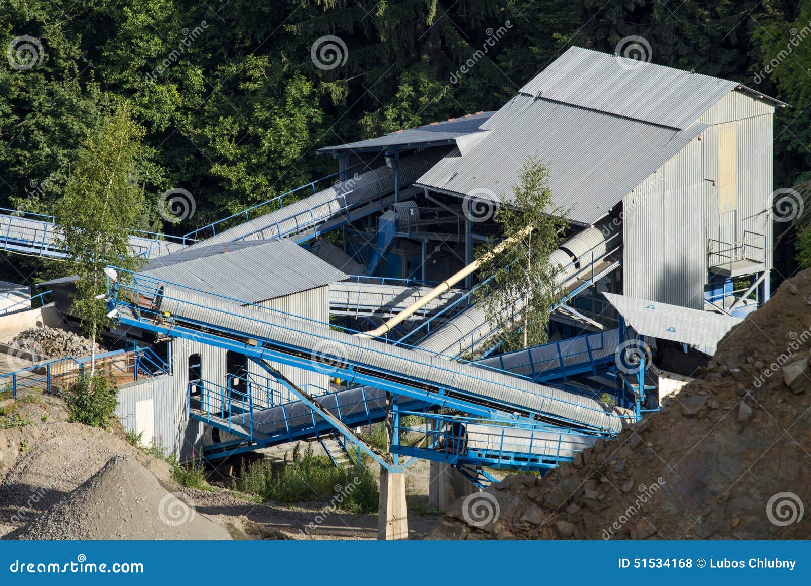 Quarry with Crushing and Screening Equipment Stock Photo - Image of ...