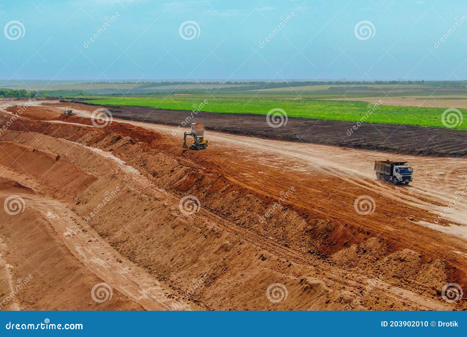 Quarry Development for Clay Extraction. Stock Photo - Image of ...