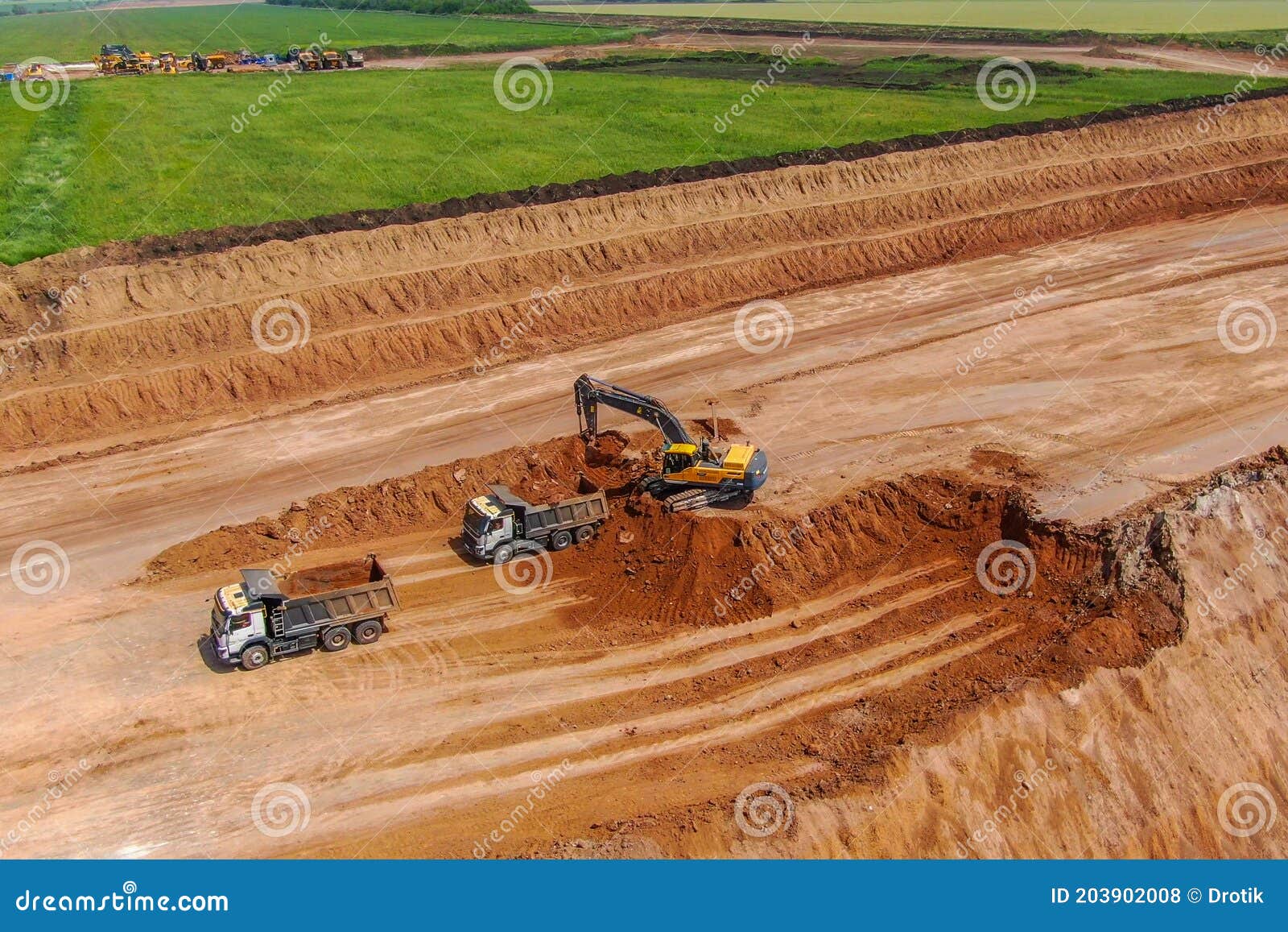 Quarry Development for Clay Extraction. Stock Photo - Image of ...