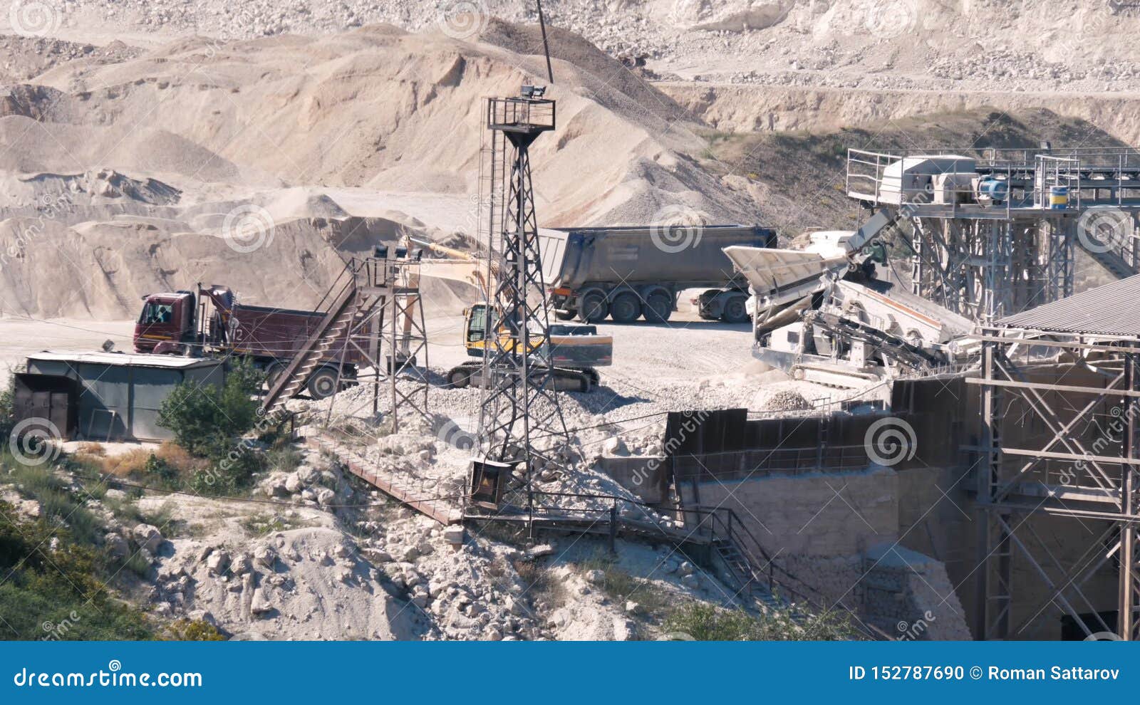 Quarry for the Extraction of Flux Limestone. Stock Footage - Video of ...