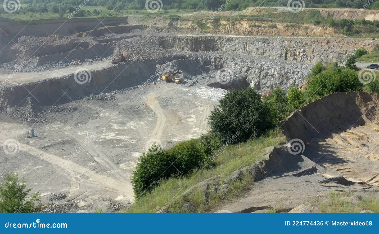 Quarry for the Extraction of Granite. Granite Quarry. Stock Photo ...