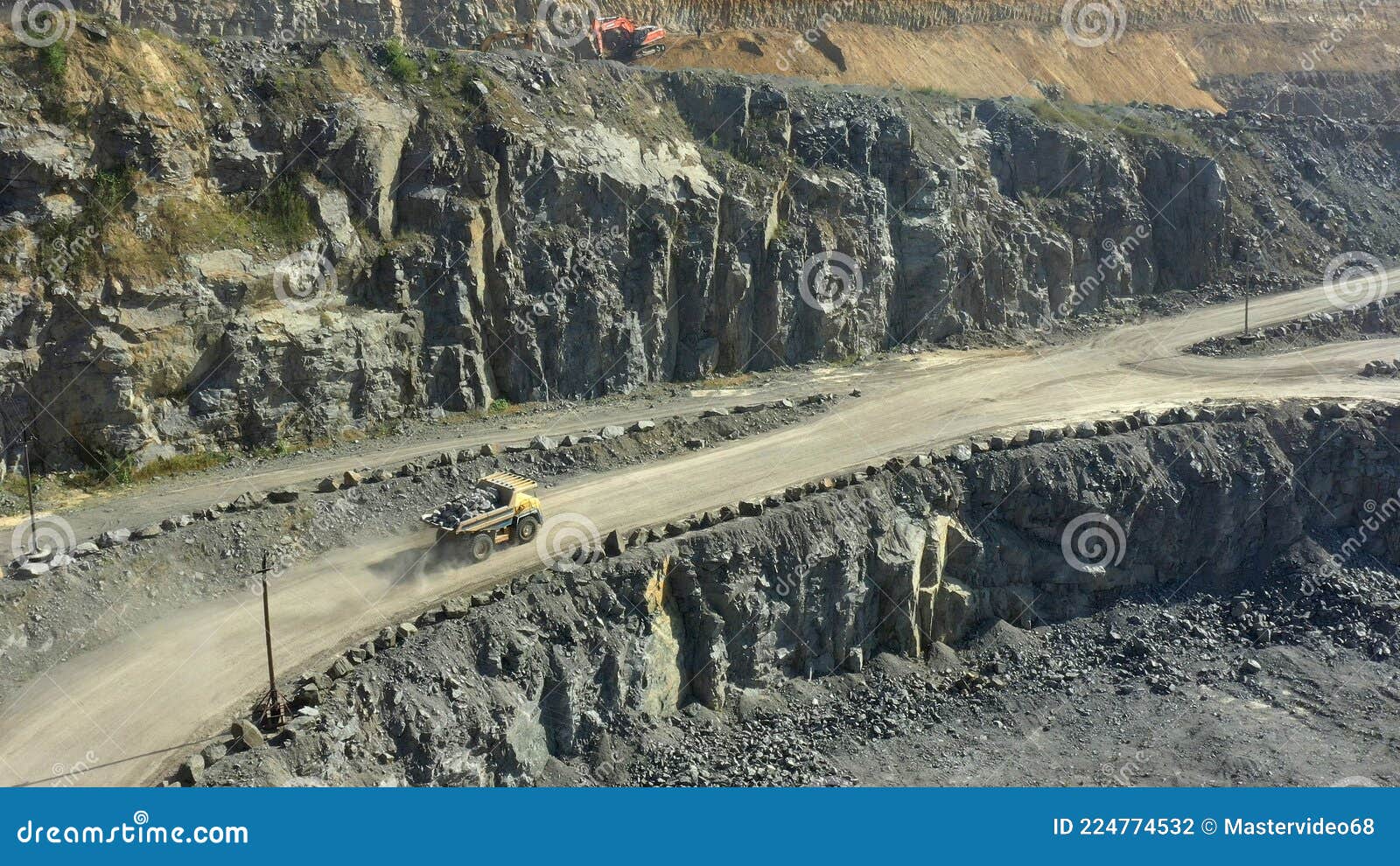 Quarry for the Extraction of Granite. Granite Quarry. Stock Photo ...