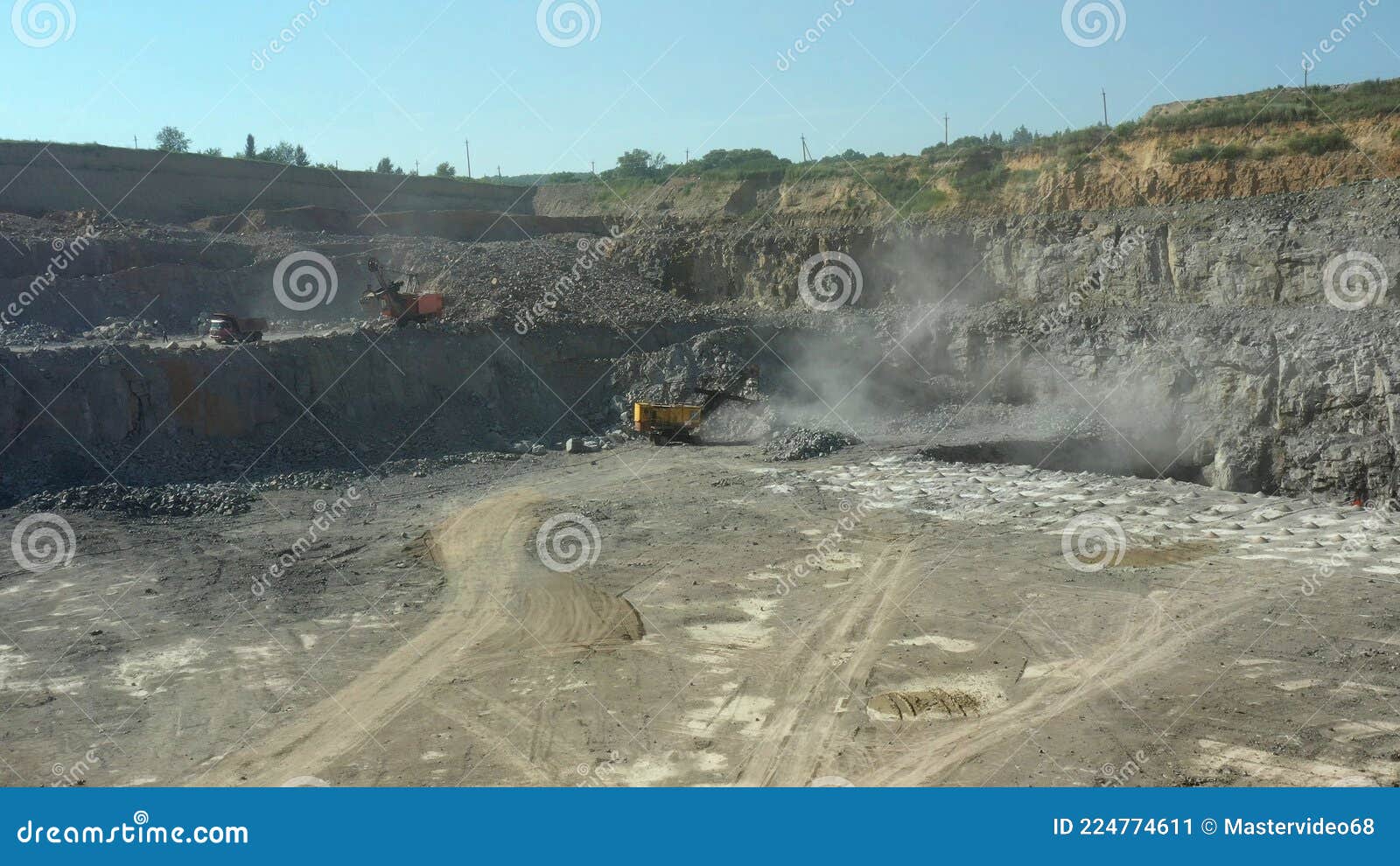 Quarry for the Extraction of Granite. Granite Quarry. Stock Image ...