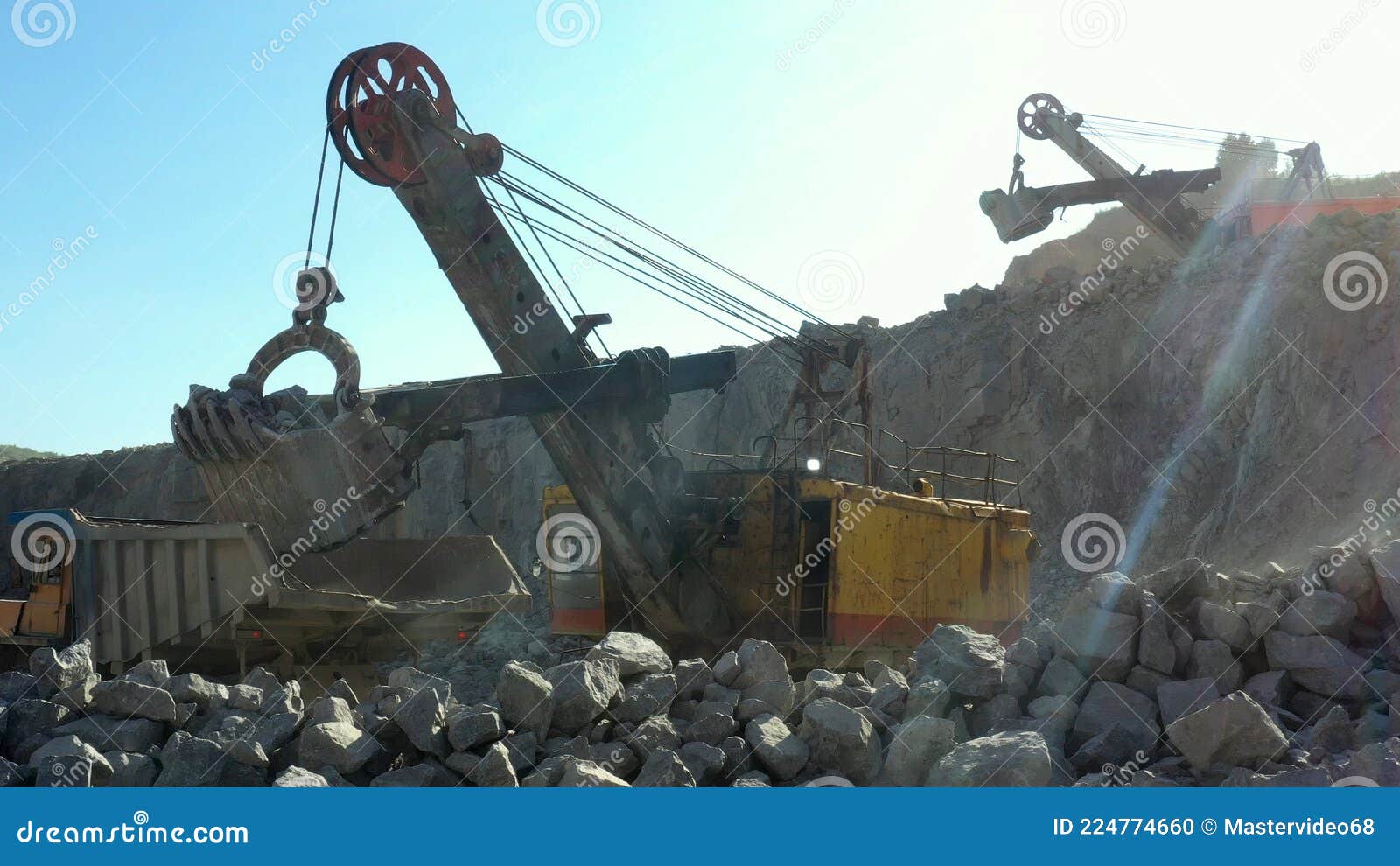 Quarry for the Extraction of Granite. Granite Quarry. Stock Photo ...