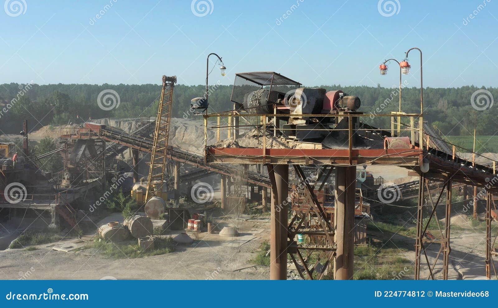 Quarry for the Extraction of Granite. Granite Quarry. Stock Photo ...