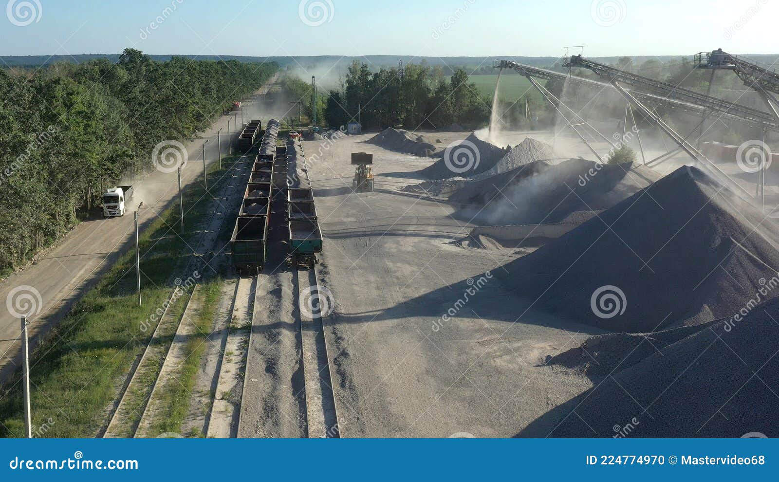 Quarry for the Extraction of Granite. Granite Quarry. Stock Photo ...
