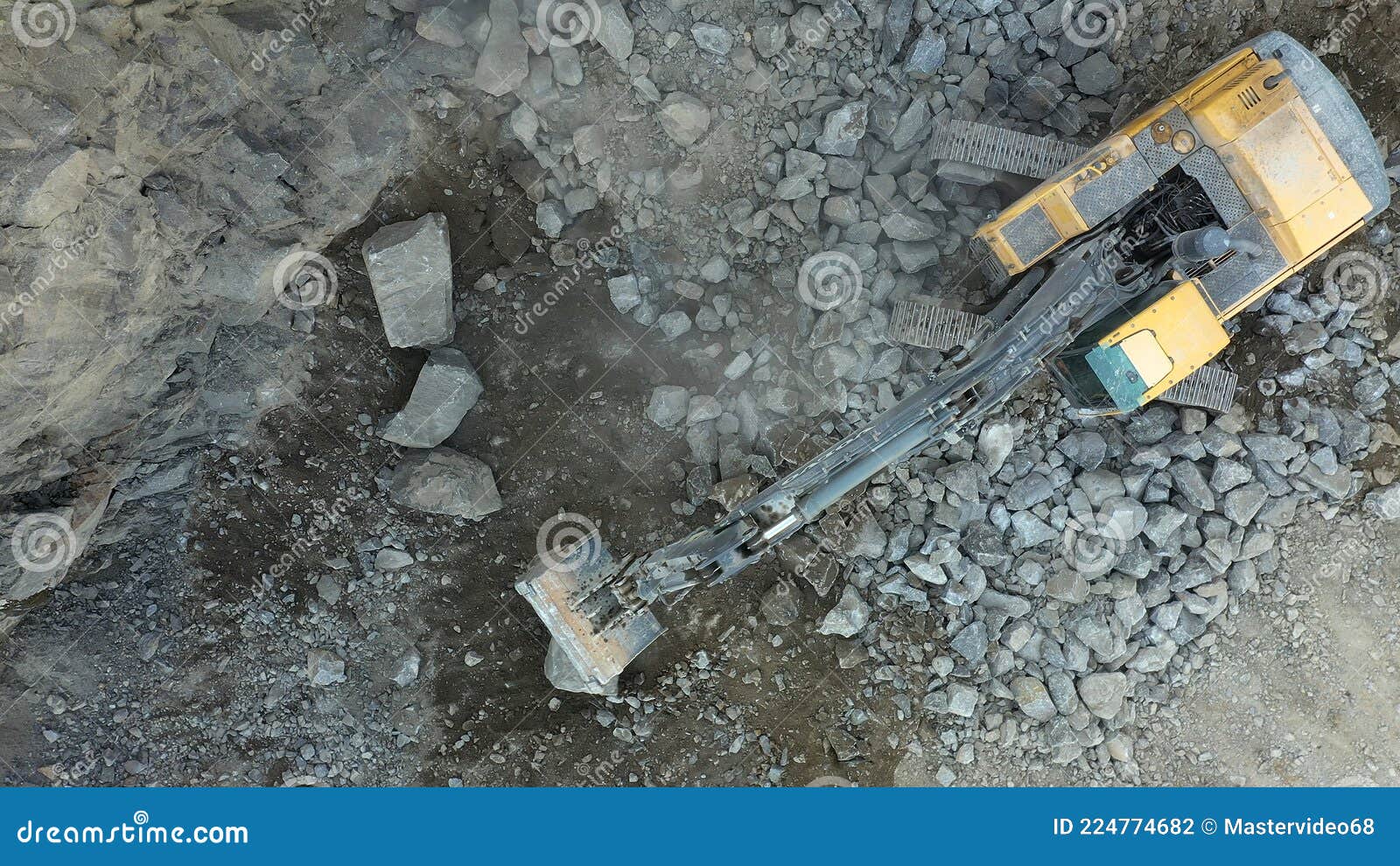 Quarry for the Extraction of Granite. Granite Quarry. Stock Photo ...