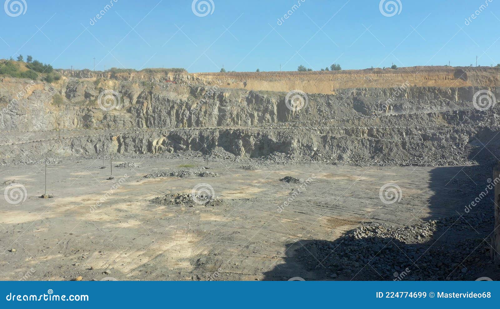 Quarry for the Extraction of Granite. Granite Quarry. Stock Image ...
