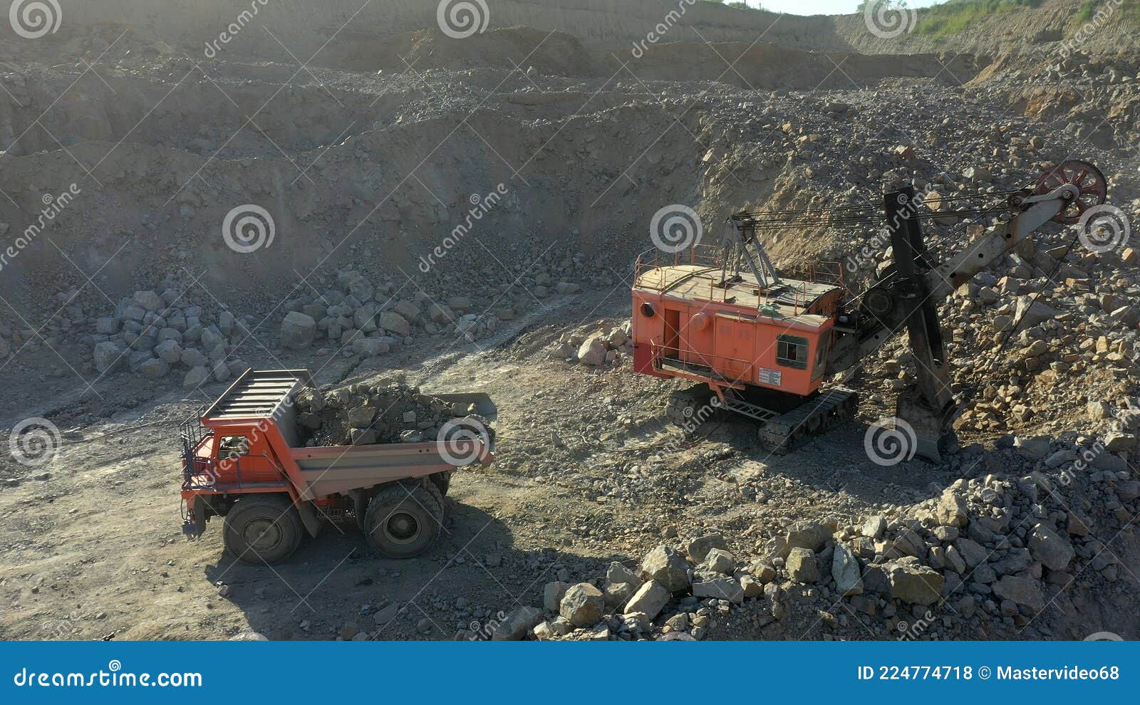 Quarry for the Extraction of Granite. Granite Quarry. Stock Photo ...