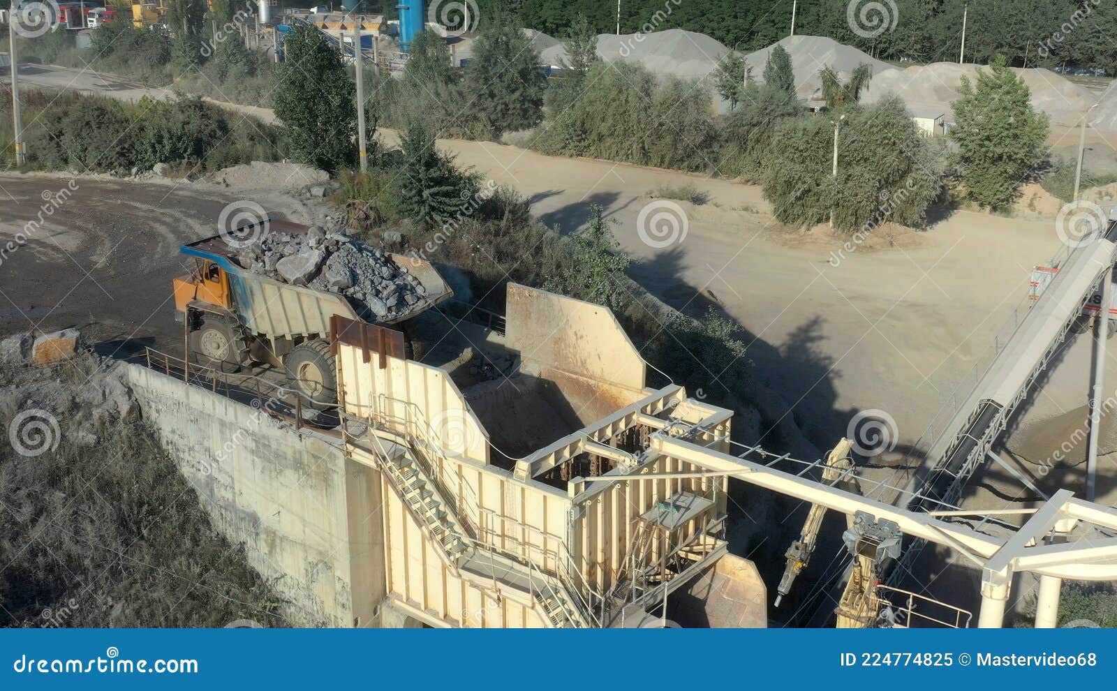 Quarry for the Extraction of Granite. Granite Quarry. Stock Image ...