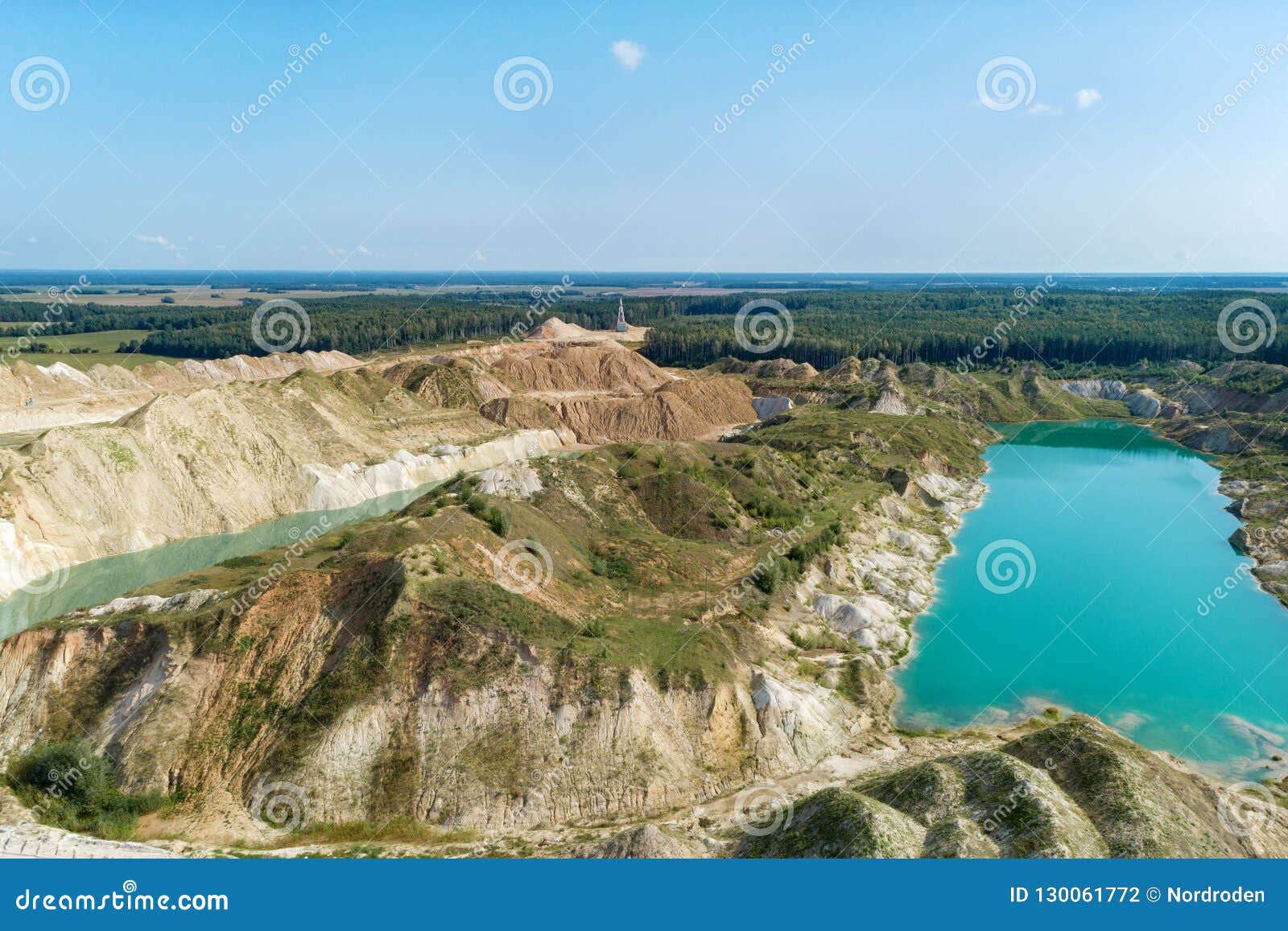 Quarry for the Extraction of Gypsum. Extraction of Minerals by the Open ...