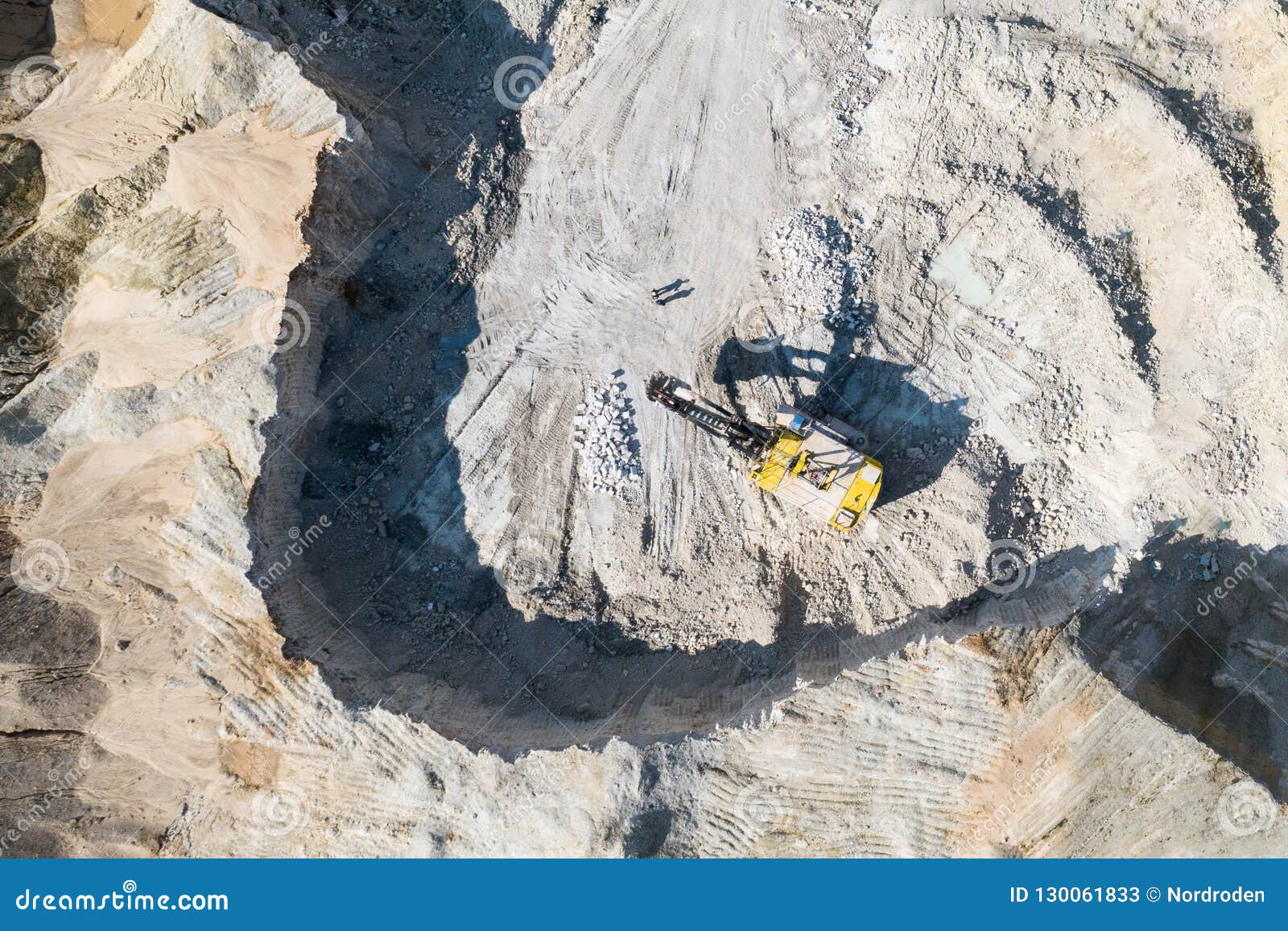 Quarry for the Extraction of Gypsum. Extraction of Minerals by the Open ...