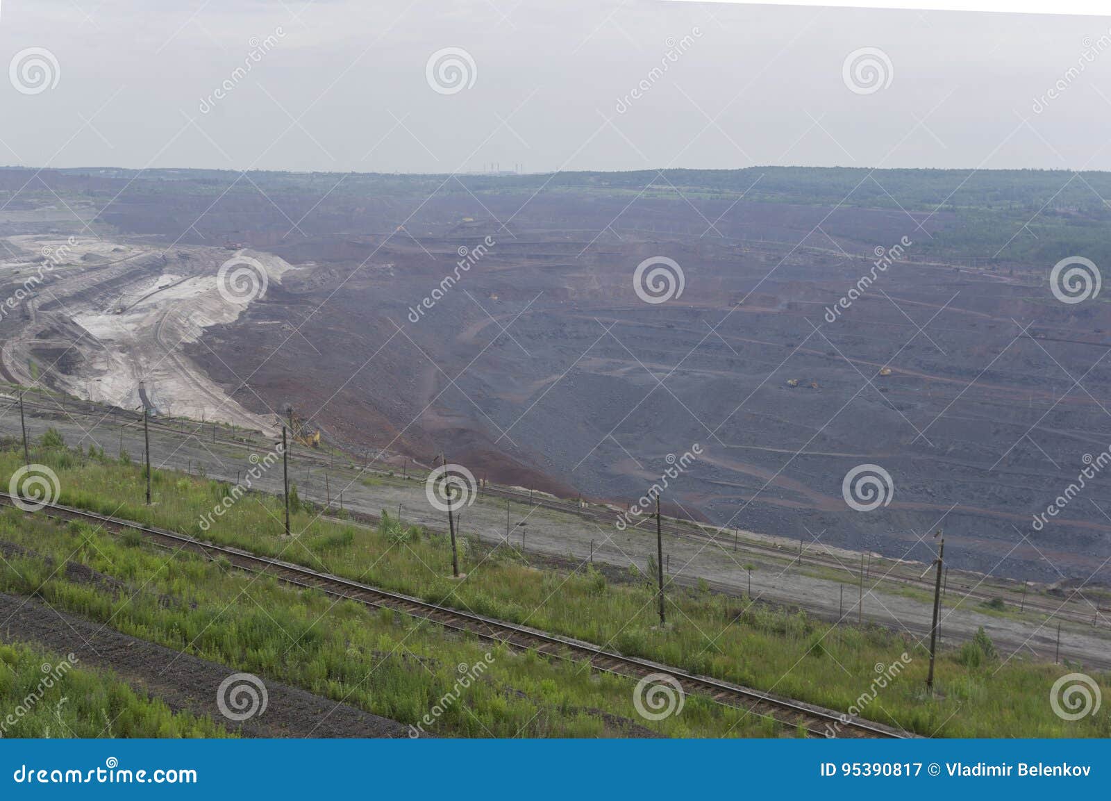Quarry for the Extraction of Iron Ore Stock Image - Image of metallurgy ...