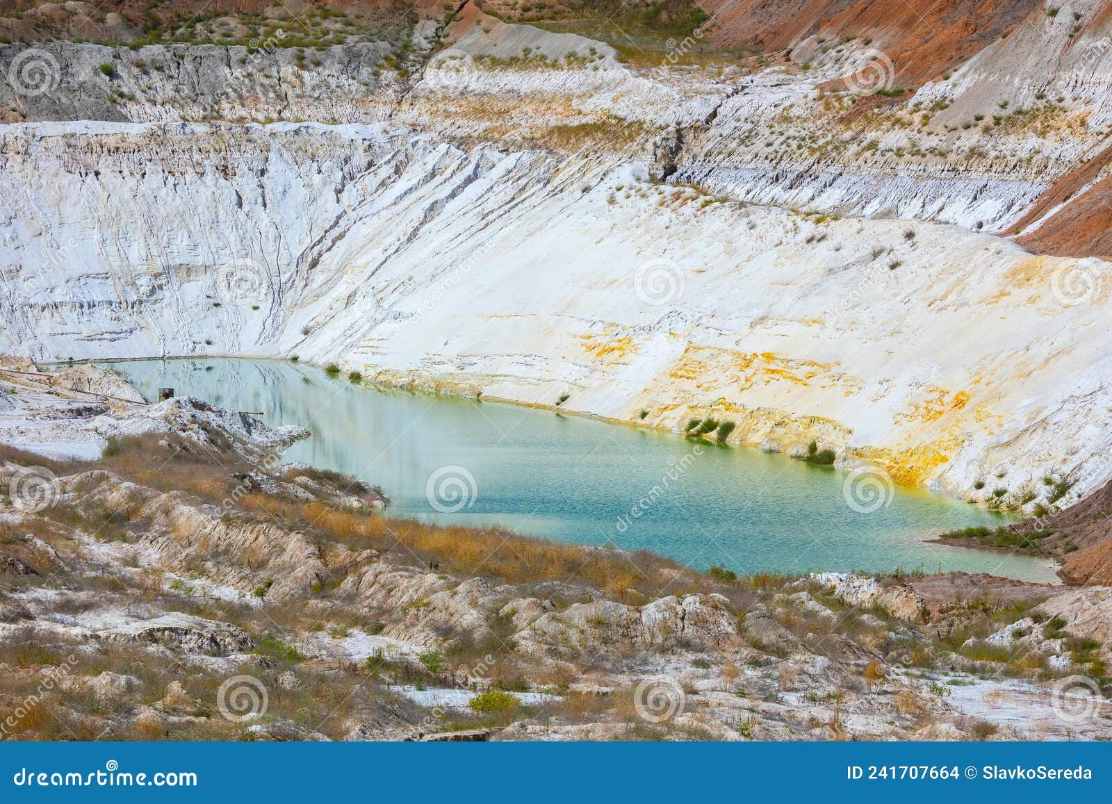 Quarry Extraction Porcelain Claykaolin and Quartz Sand in the Open Pit ...