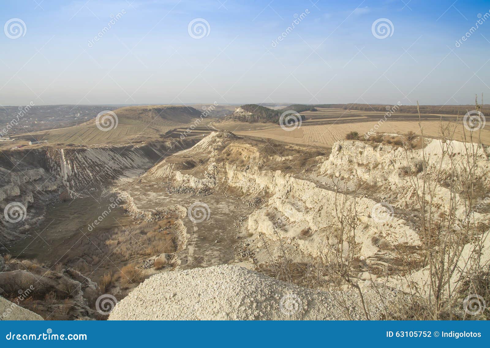 Quarry and hills stock photo. Image of butte, mountain - 63105752