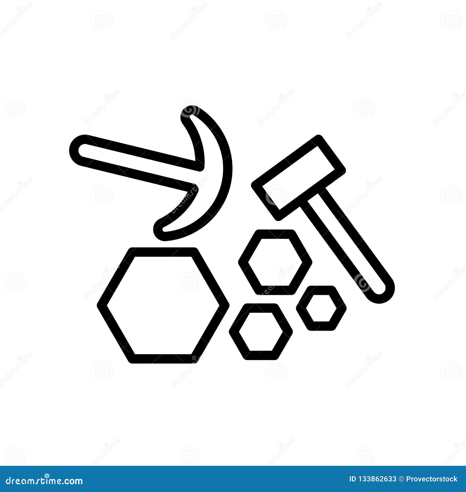 Quarry Icon Isolated on White Background Stock Vector - Illustration of ...