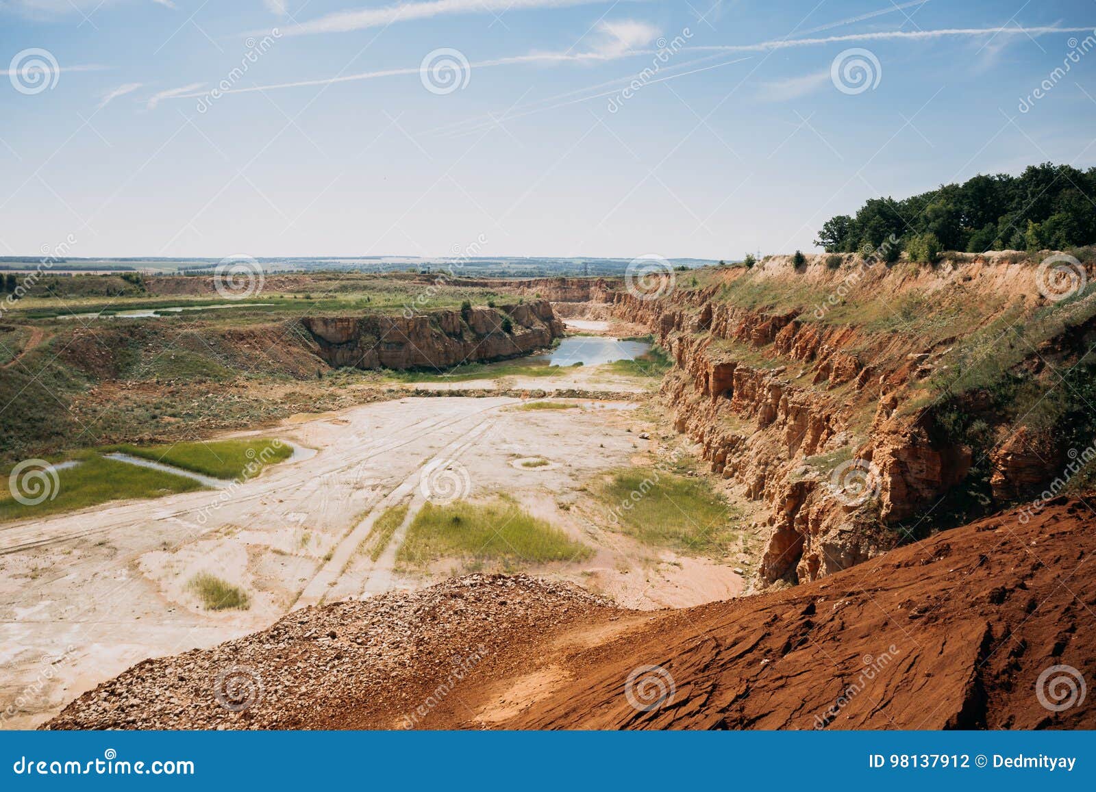 Quarry Landscape, Limestone Mining Stock Photo - Image of great, lime ...