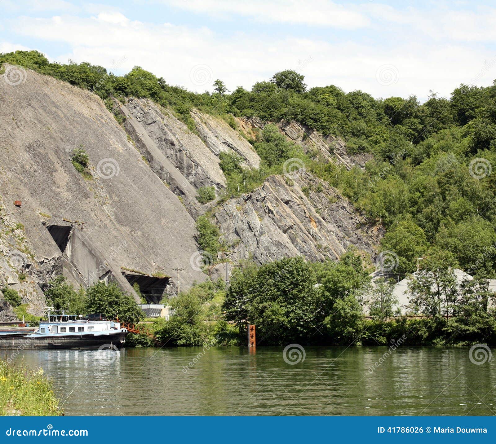 Quarry stock photo. Image of ardennes, wall, belgium - 41786026