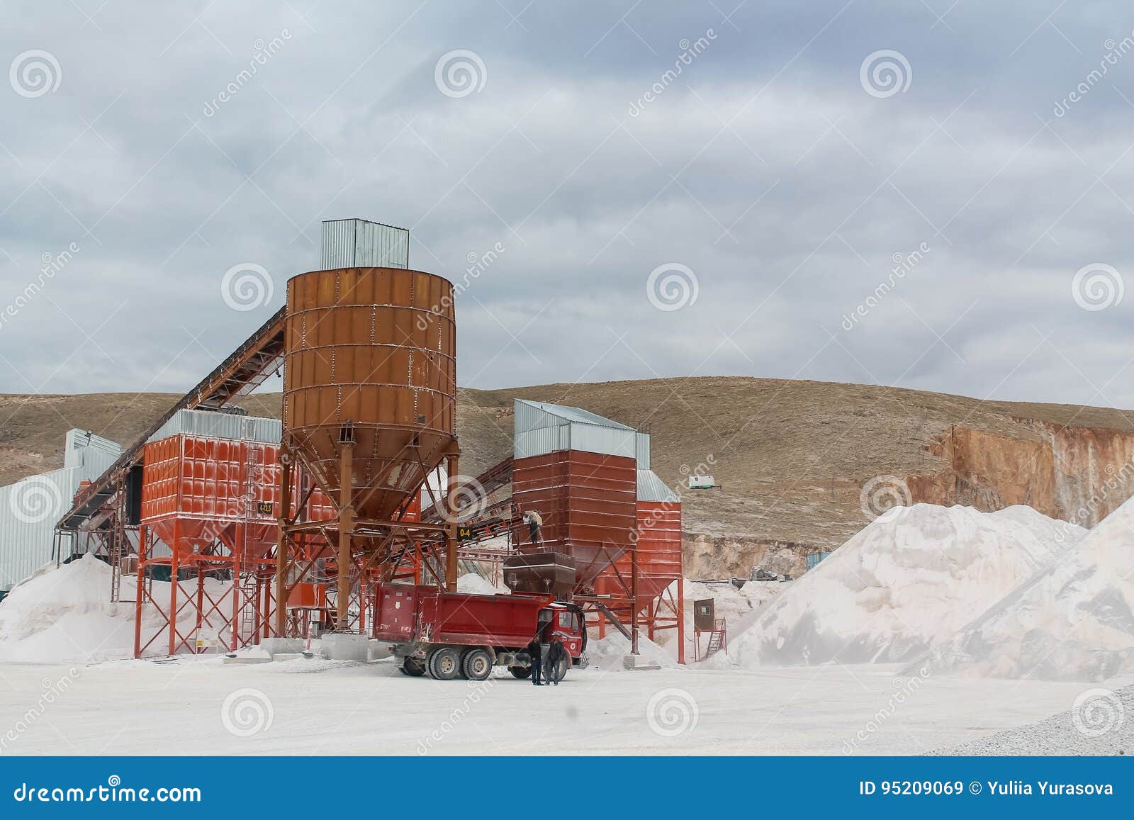 Quarry Mine with White Stones Editorial Stock Image - Image of ...
