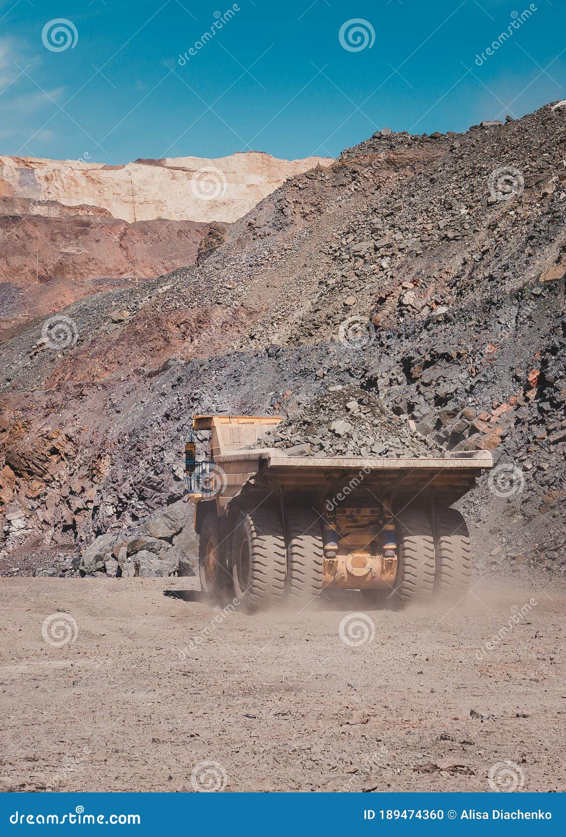 Quarry Mining in a Quarry by Machines Stock Photo - Image of metal ...