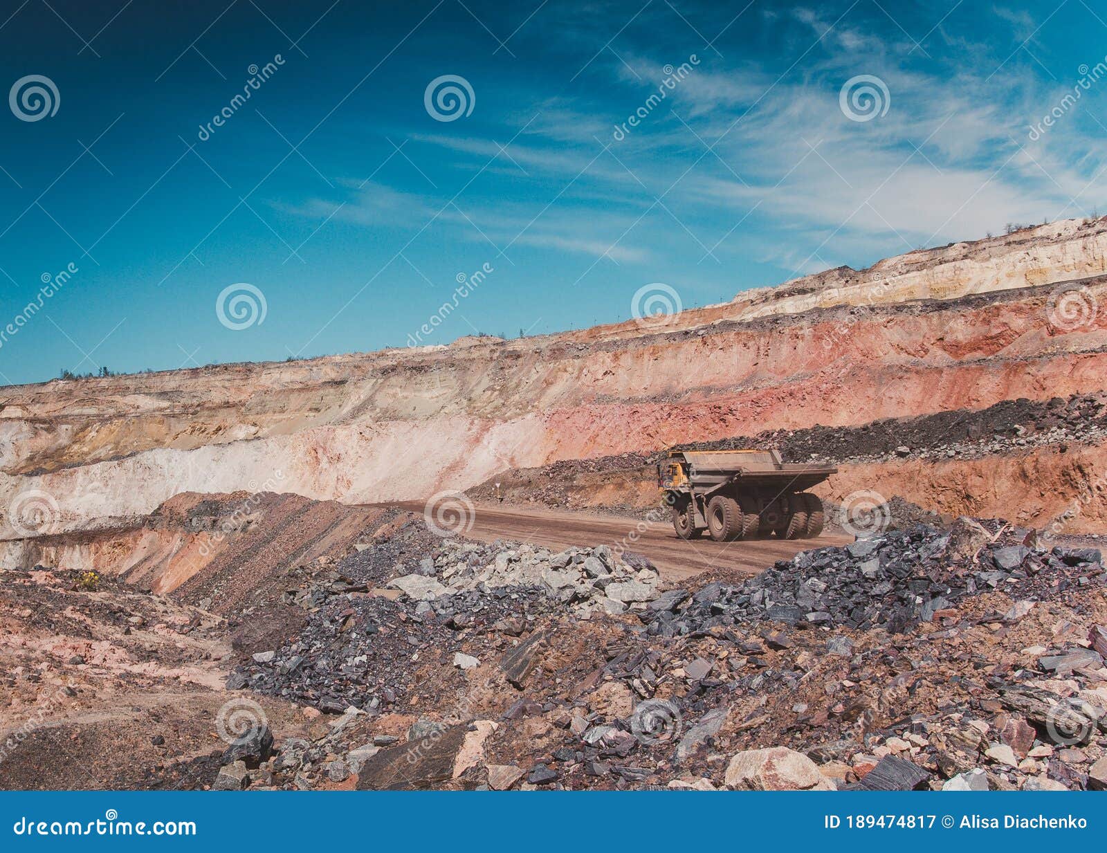 Quarry Mining in a Quarry by Machines Stock Image - Image of machines ...
