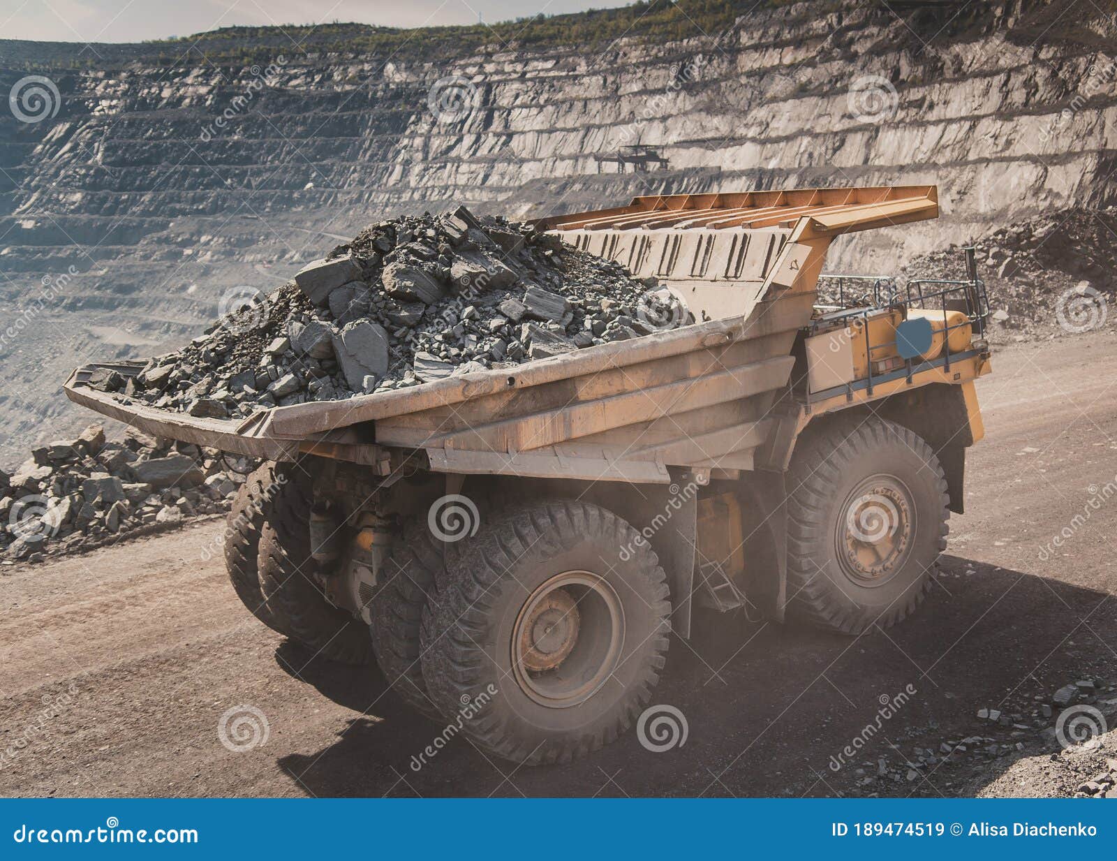 Quarry Mining in a Quarry by Machines Stock Image - Image of industry ...