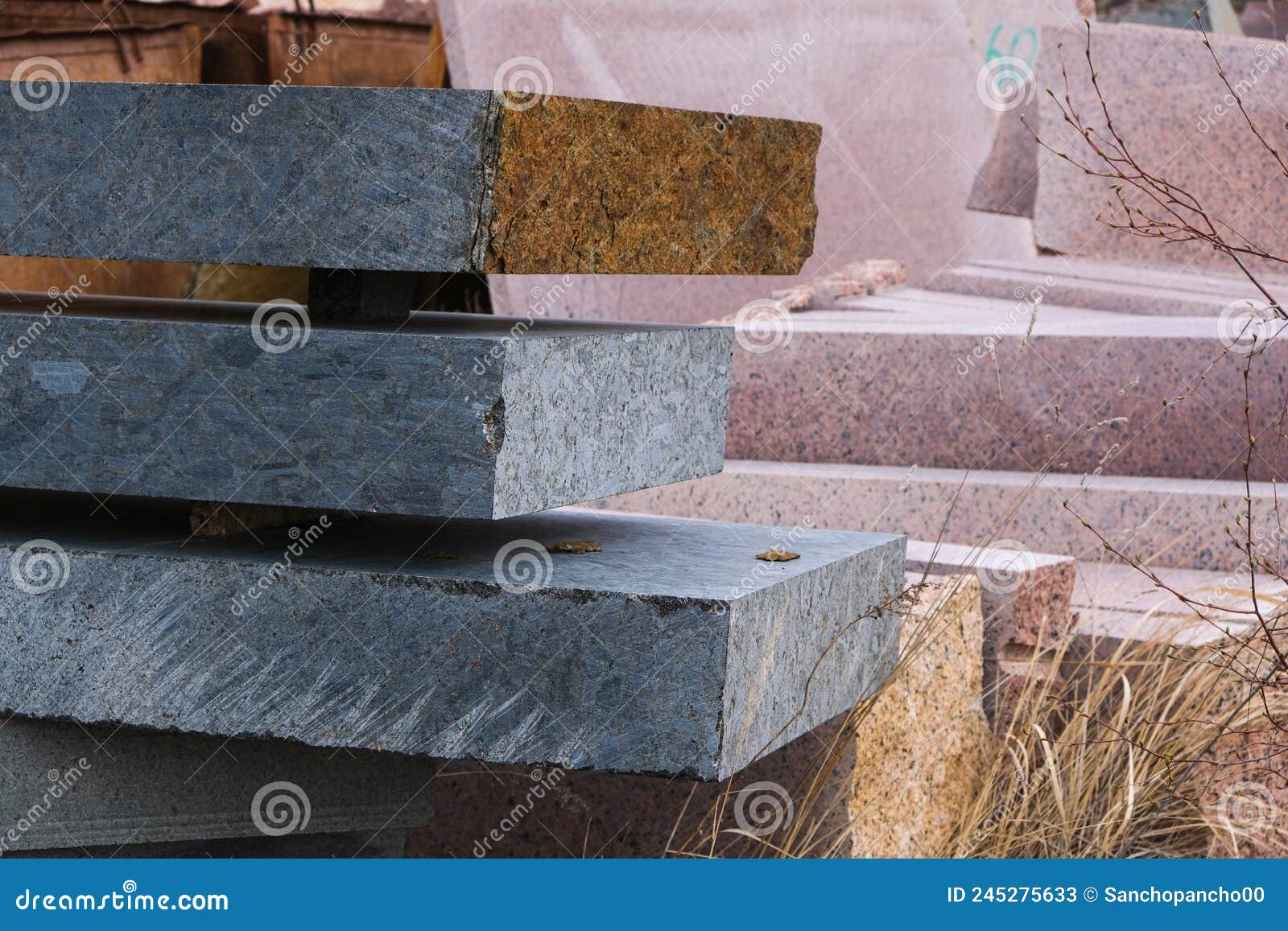 Quarry with Mining and Stone Production. Stock Image - Image of ...