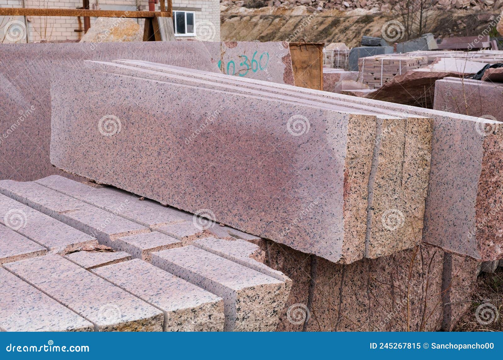 Quarry with Mining and Stone Production. Stock Image - Image of face ...