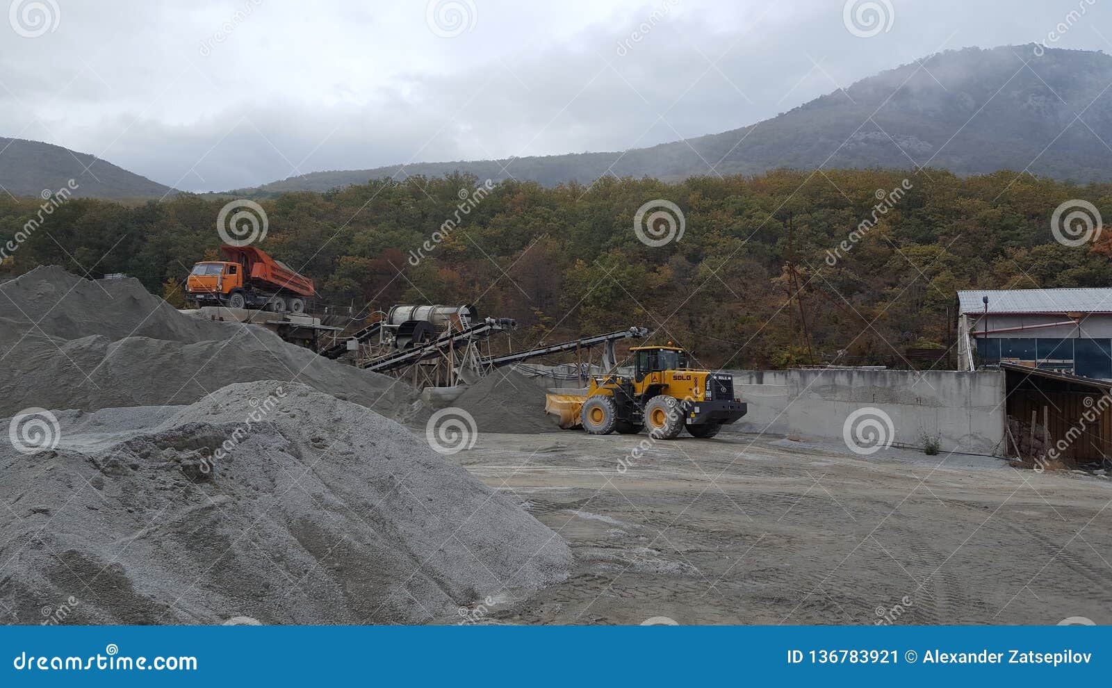 Crushed Rock Whistle Equipment Quarry Nature Editorial Photo - Image of ...