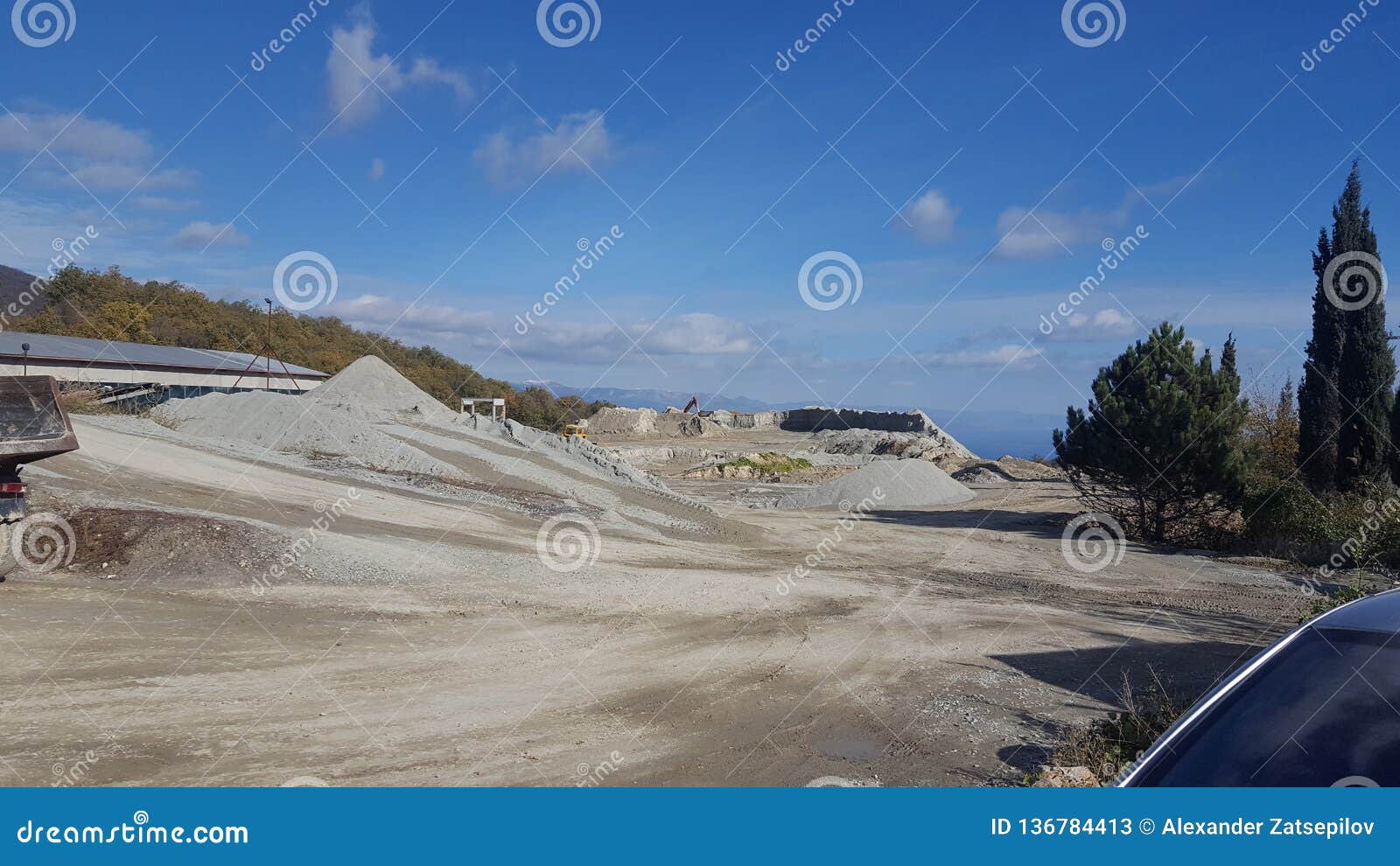 Quarry in the Mountains for the Extraction and Processing of Stone ...