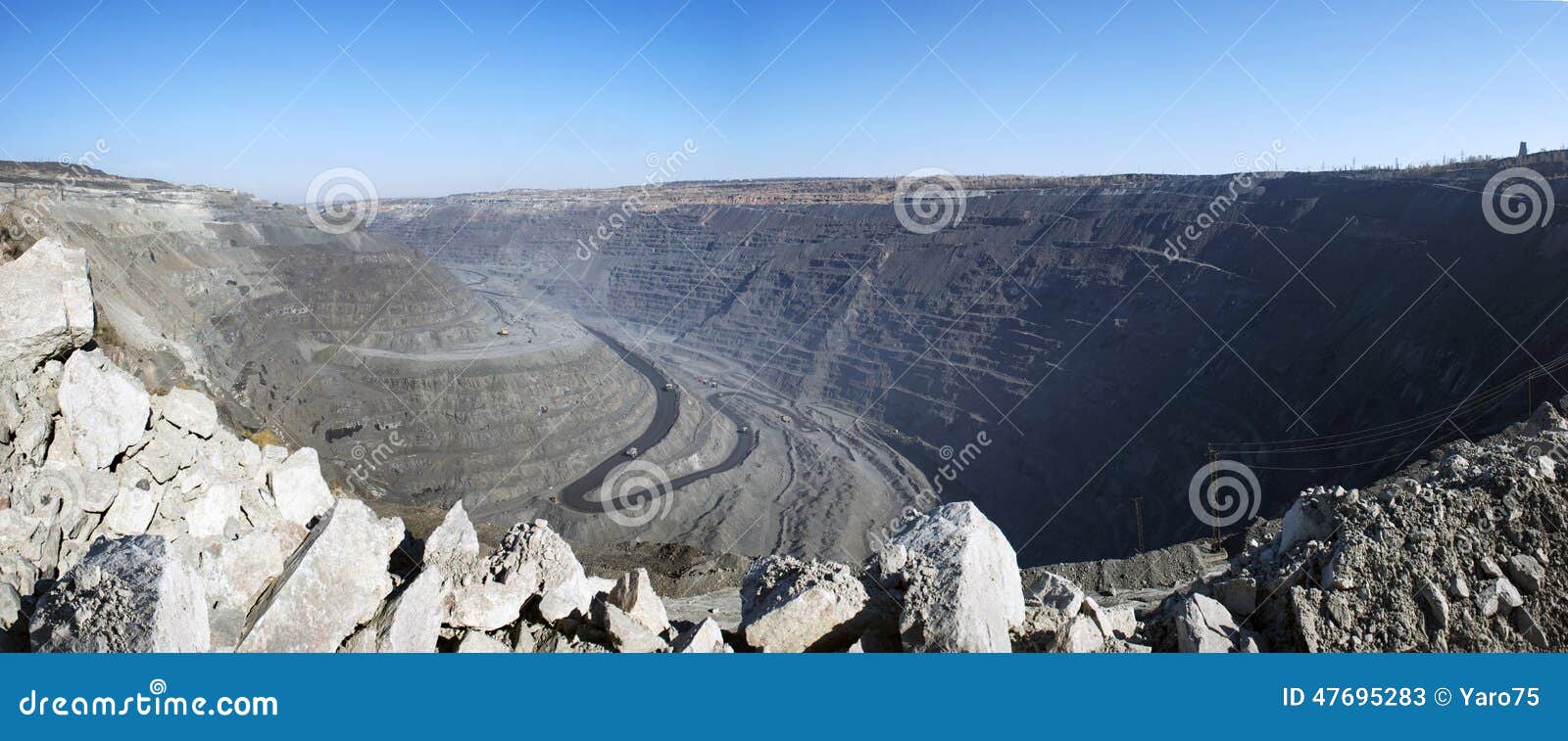 Quarry panorama stock image. Image of heavy, land, earth - 47695283