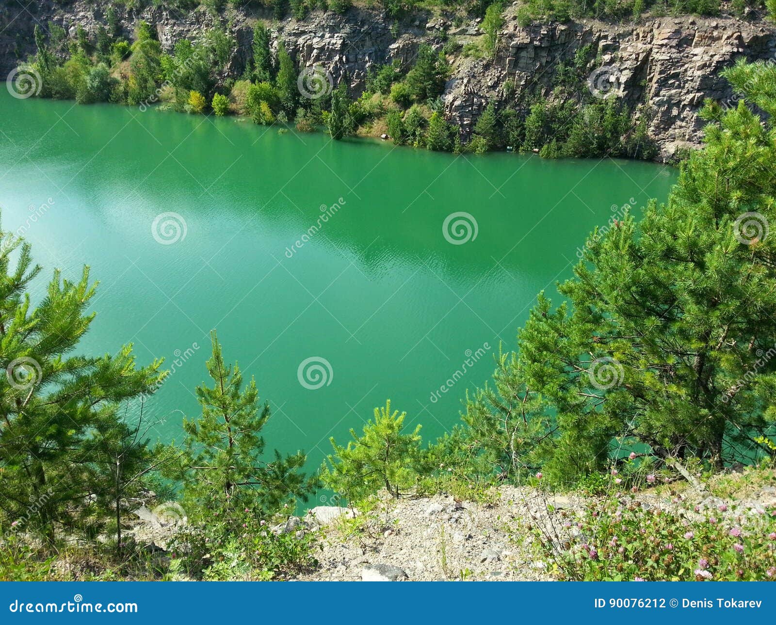 Quarry . photo stock photo. Image of quarry, green, abandoned - 90076212