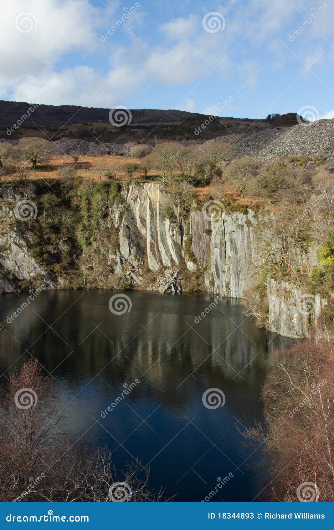 Quarry pit. stock image. Image of rock, industry, water - 18344893