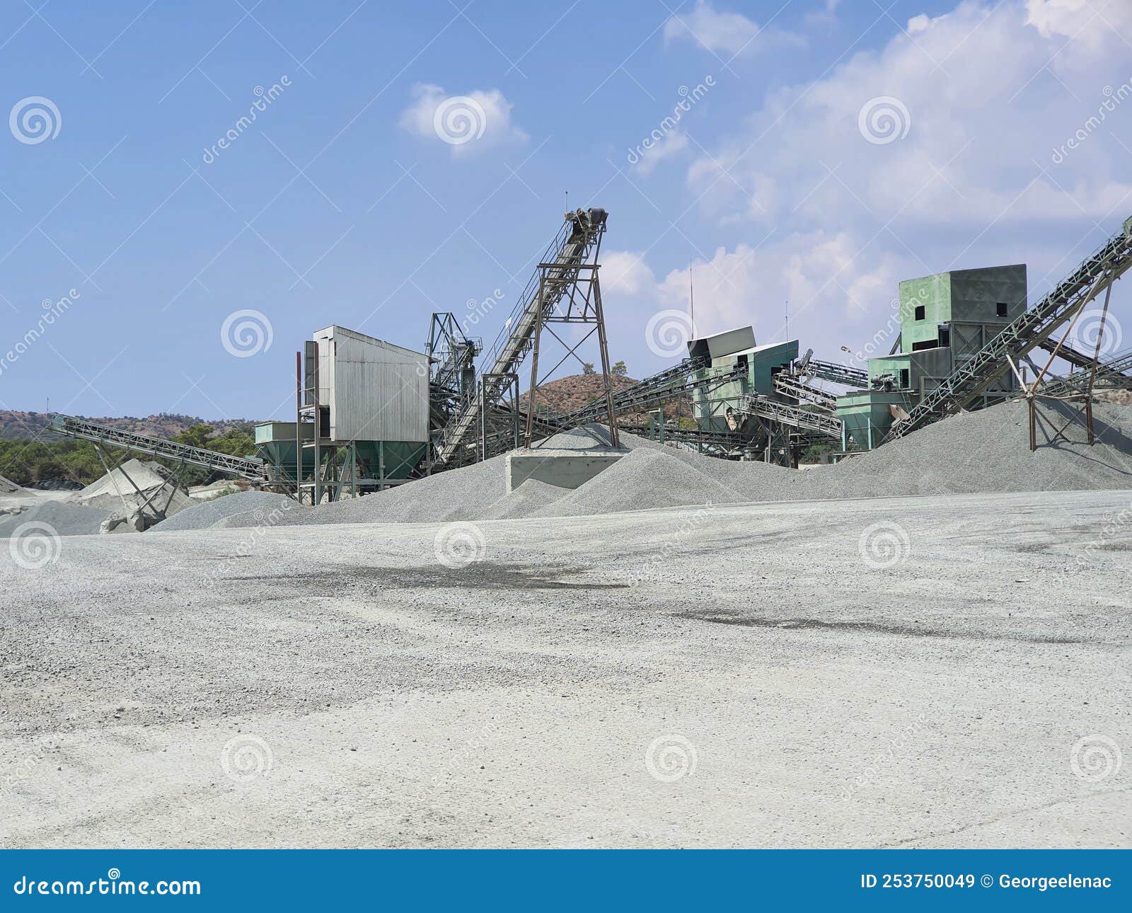 A Quarry that Produces Material for Construction Work Stock Image ...
