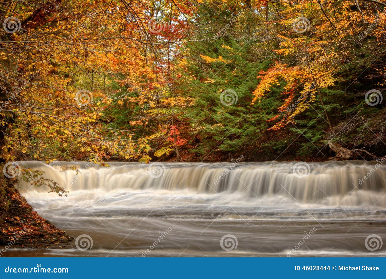 Quarry Rock Falls stock photo. Image of trees, season - 46028444